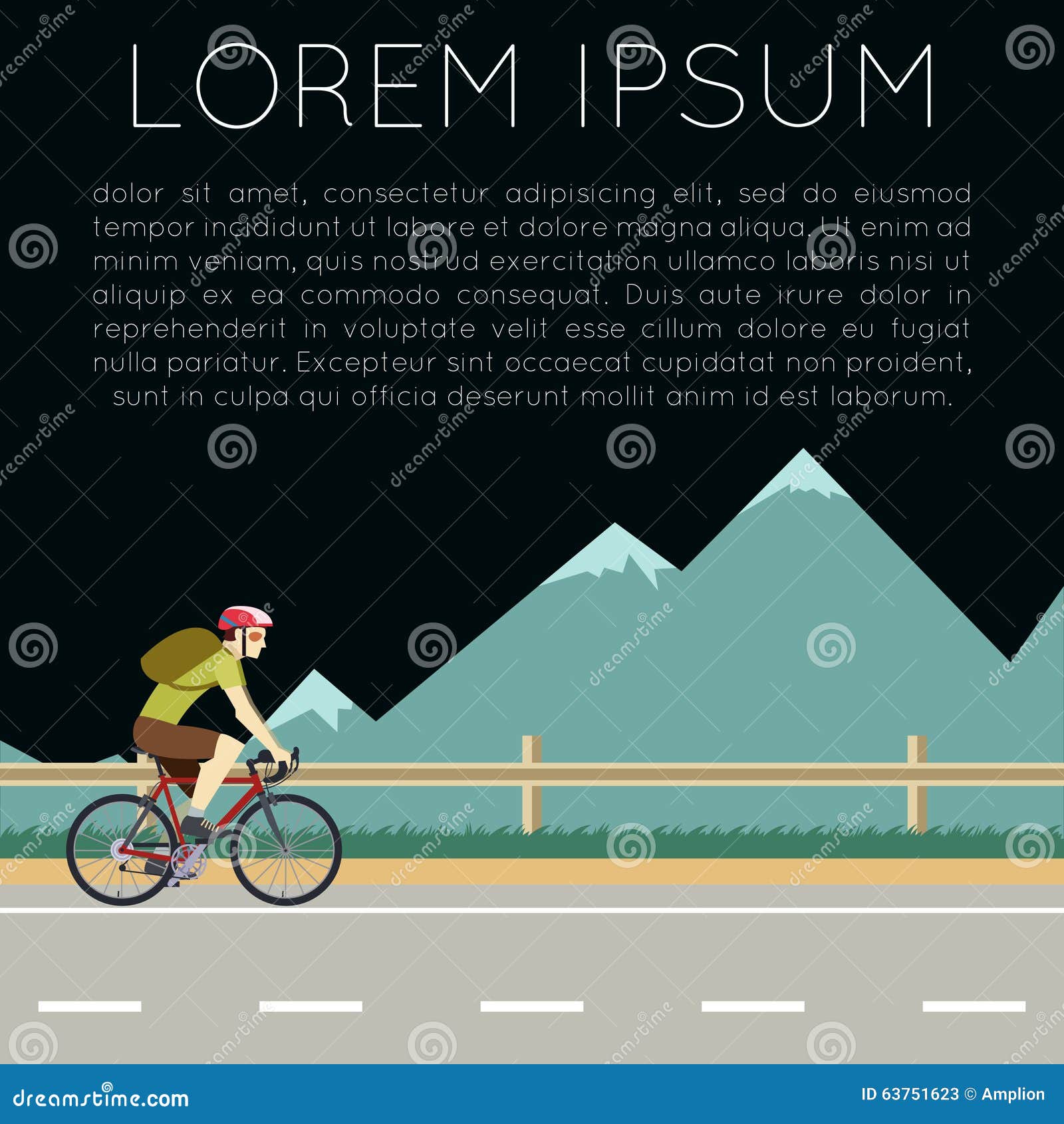 Bicycle trip banner stock vector. Illustration of ride - 63751623