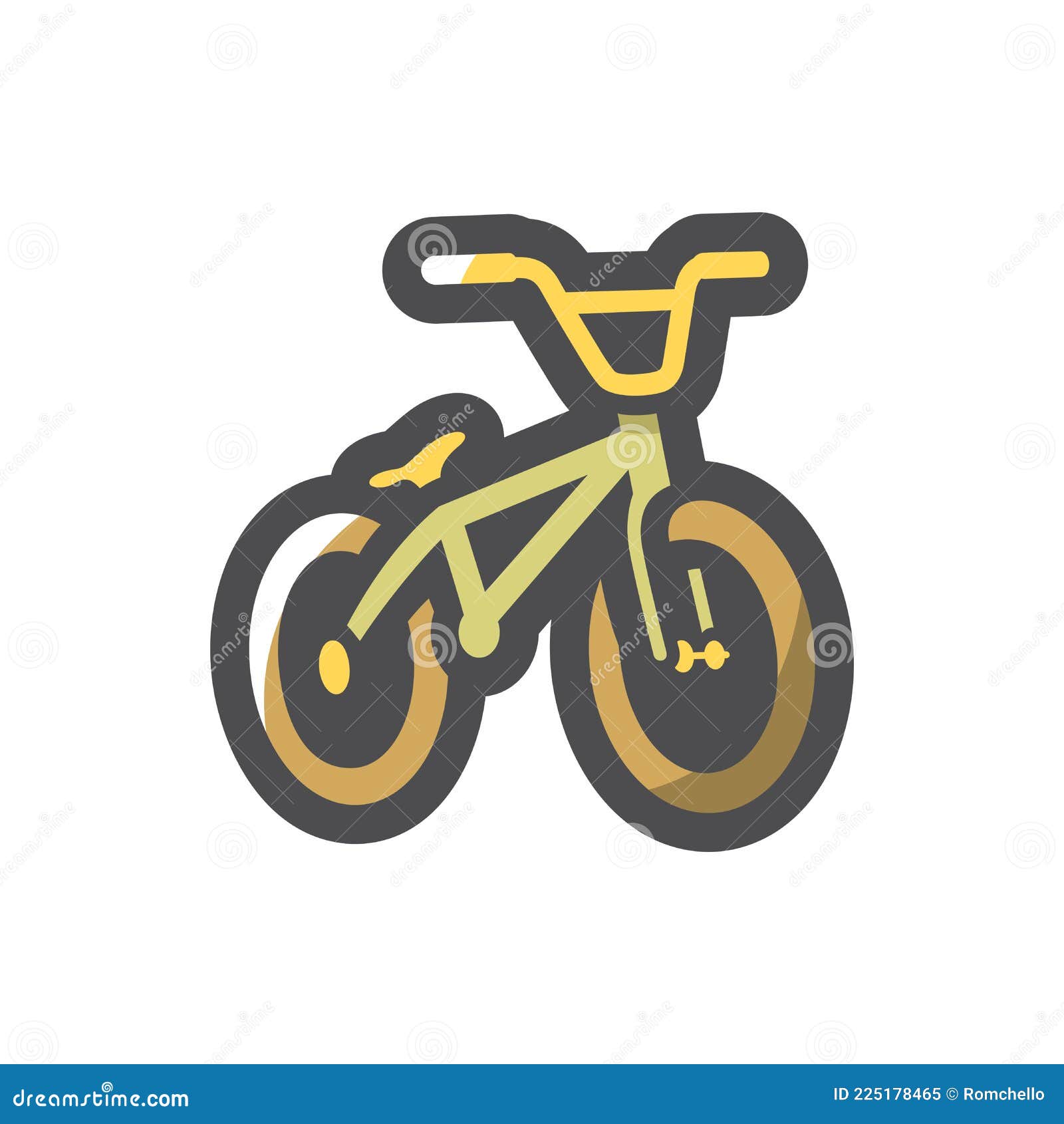 Bicycle Two Wheels Vector Icon Cartoon Illustration Stock Vector ...