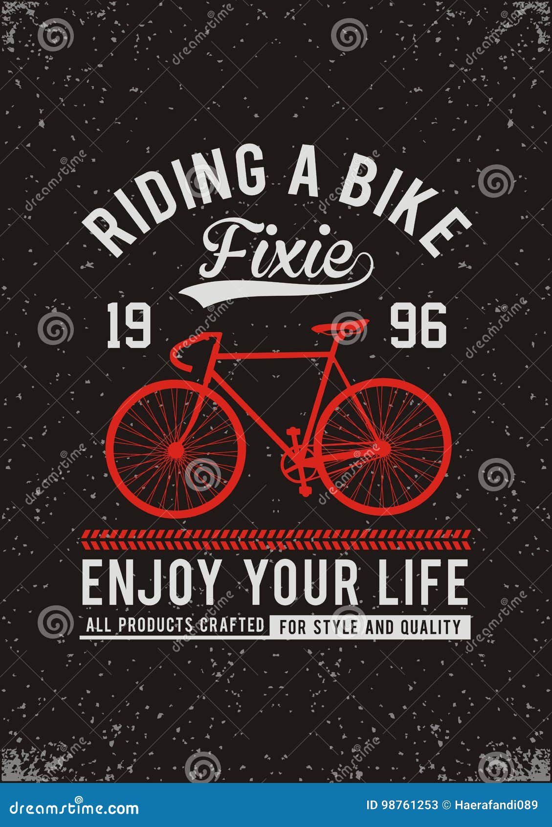 Bicycle typography design stock vector. Illustration of classic - 98761253