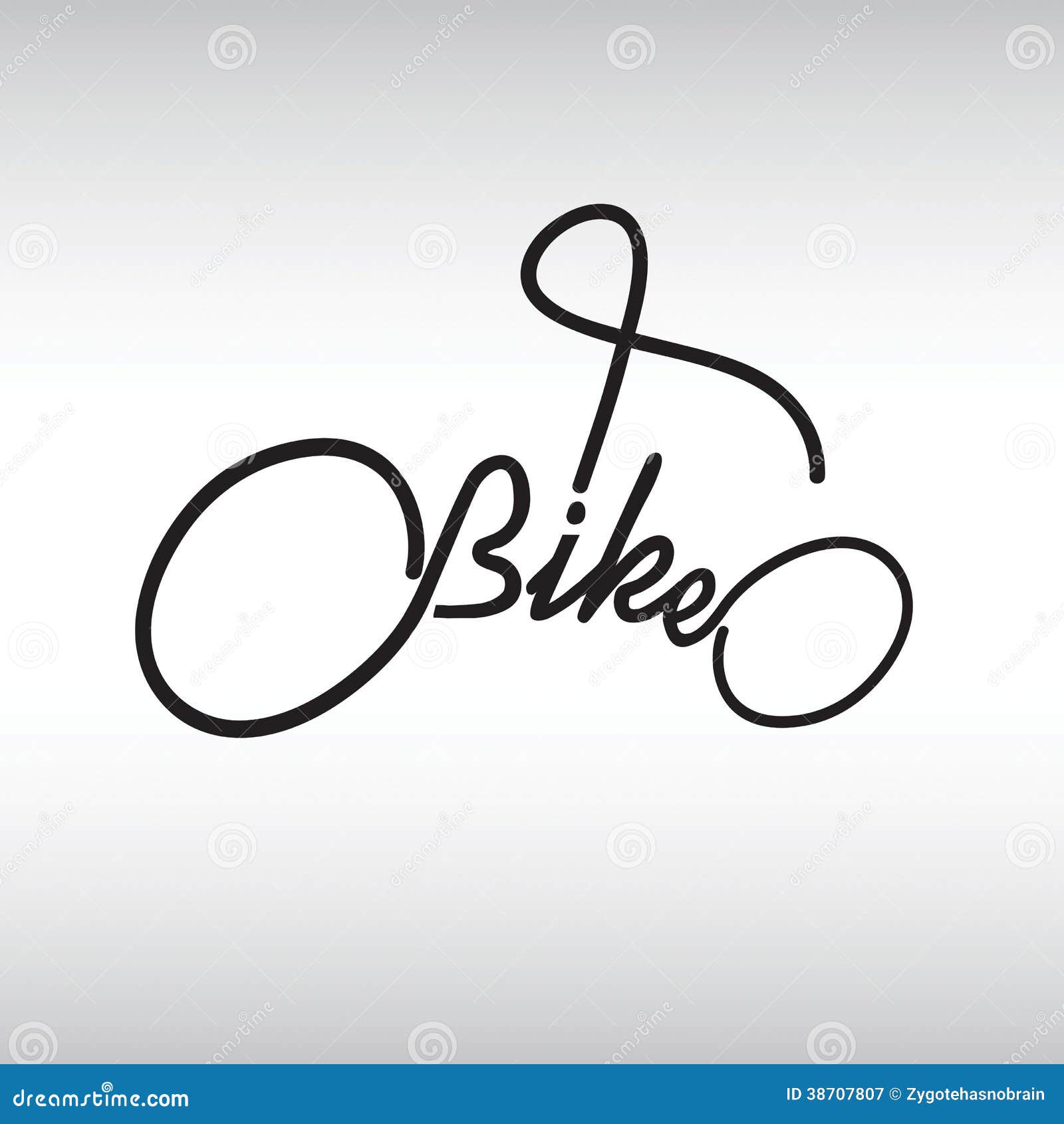 Bicycle Typography stock vector. Illustration of letter - 38707807