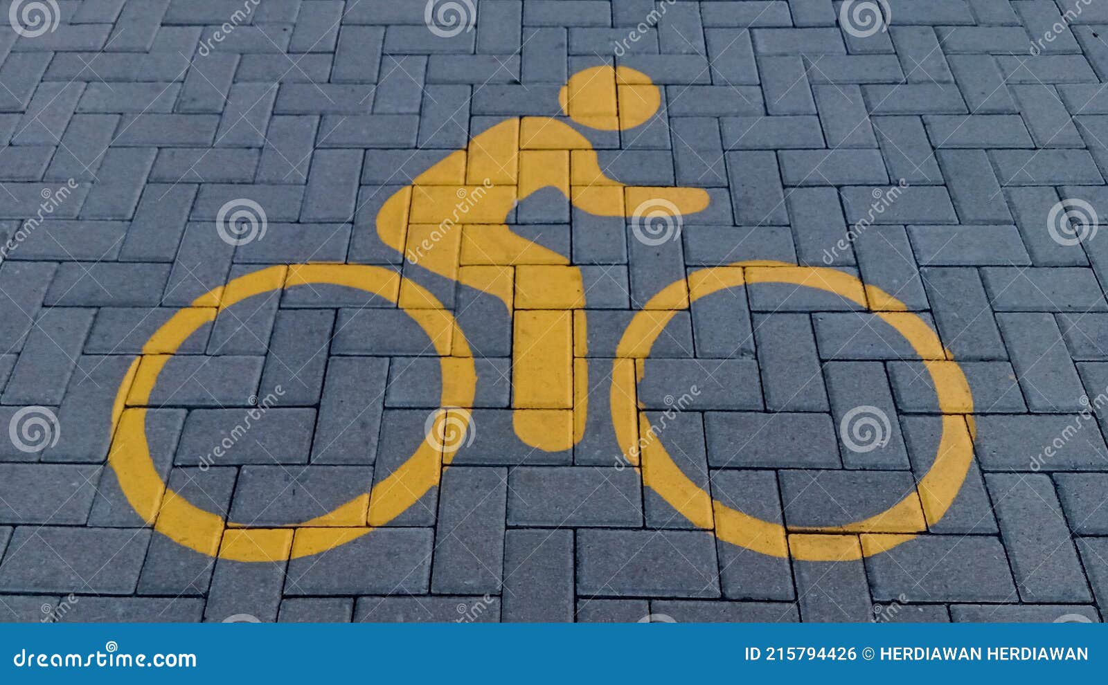 Bicycle user markings stock photo. Image of pattern - 215794426