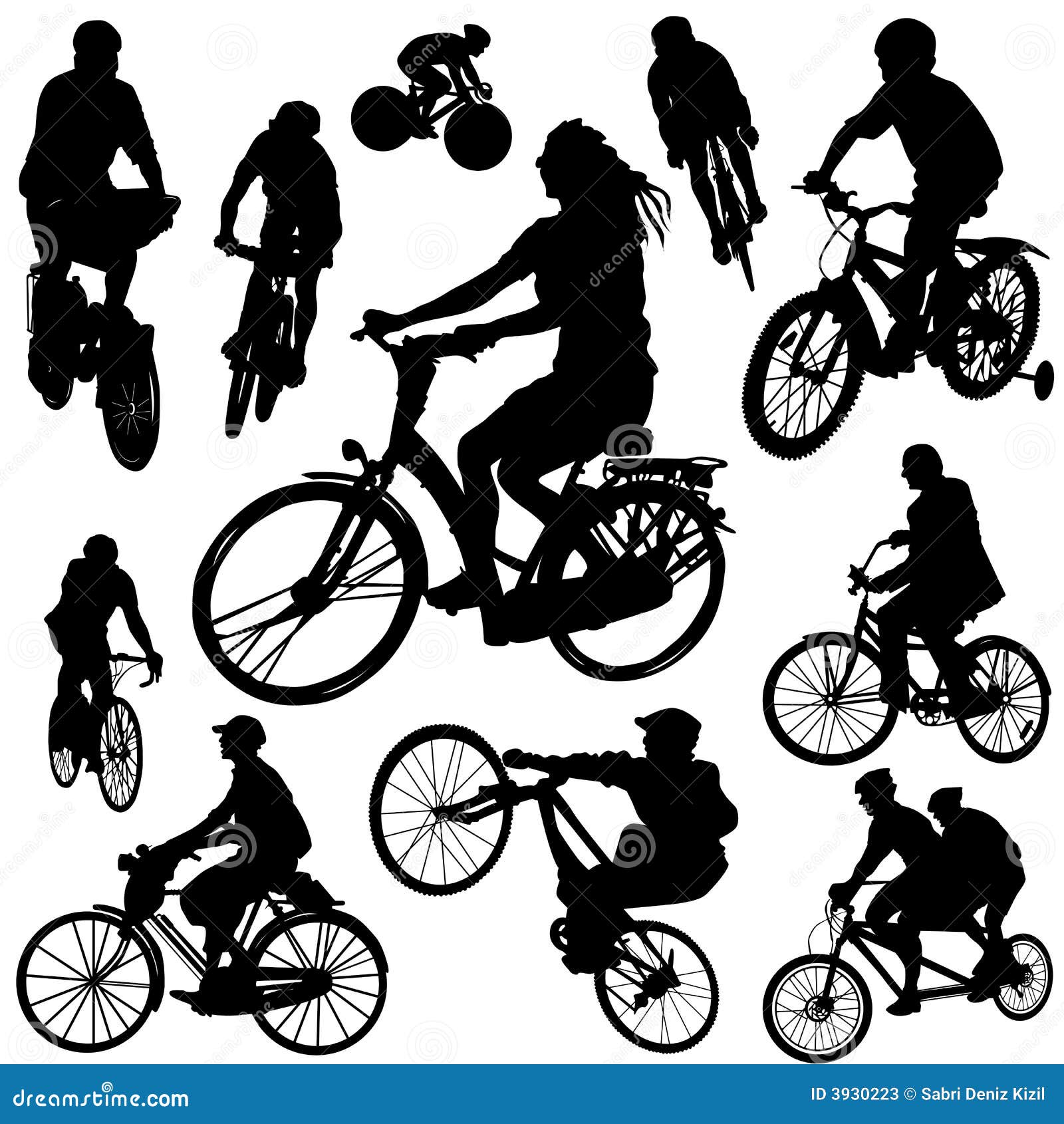 Bicycle vector 2 stock vector. Illustration of vector - 3930223