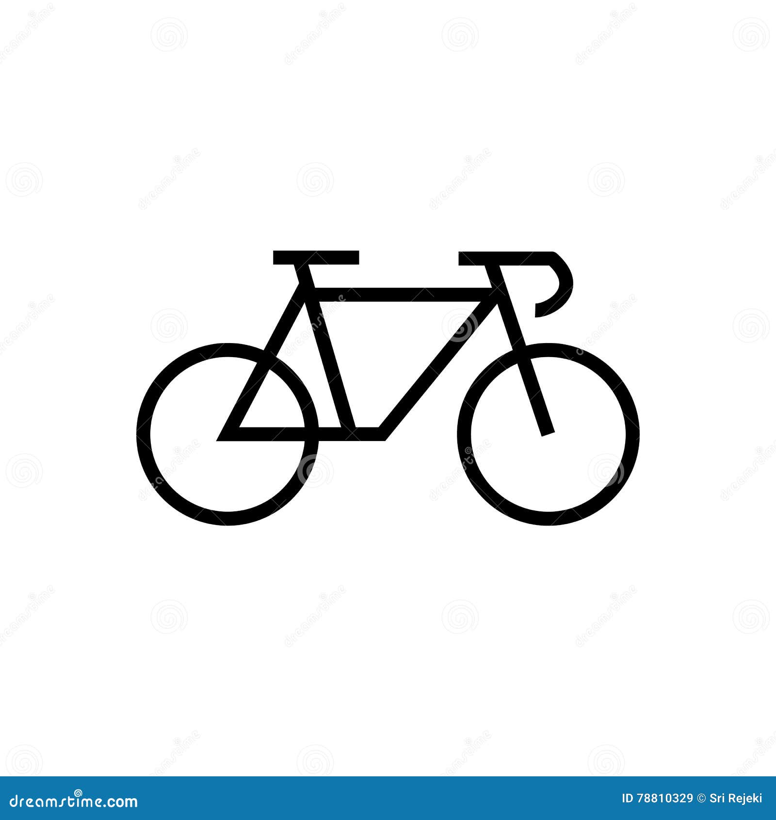 Bicycle Vector Icon. Simple Symbol Stock Vector - Illustration of race ...