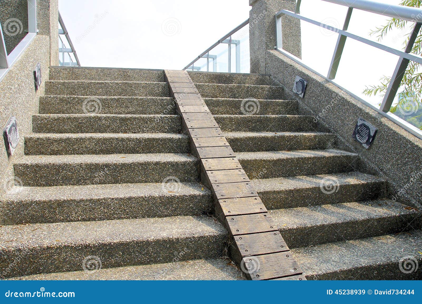 Bicycle Way through the Stairs for City Commuter Stock Image - Image of ...