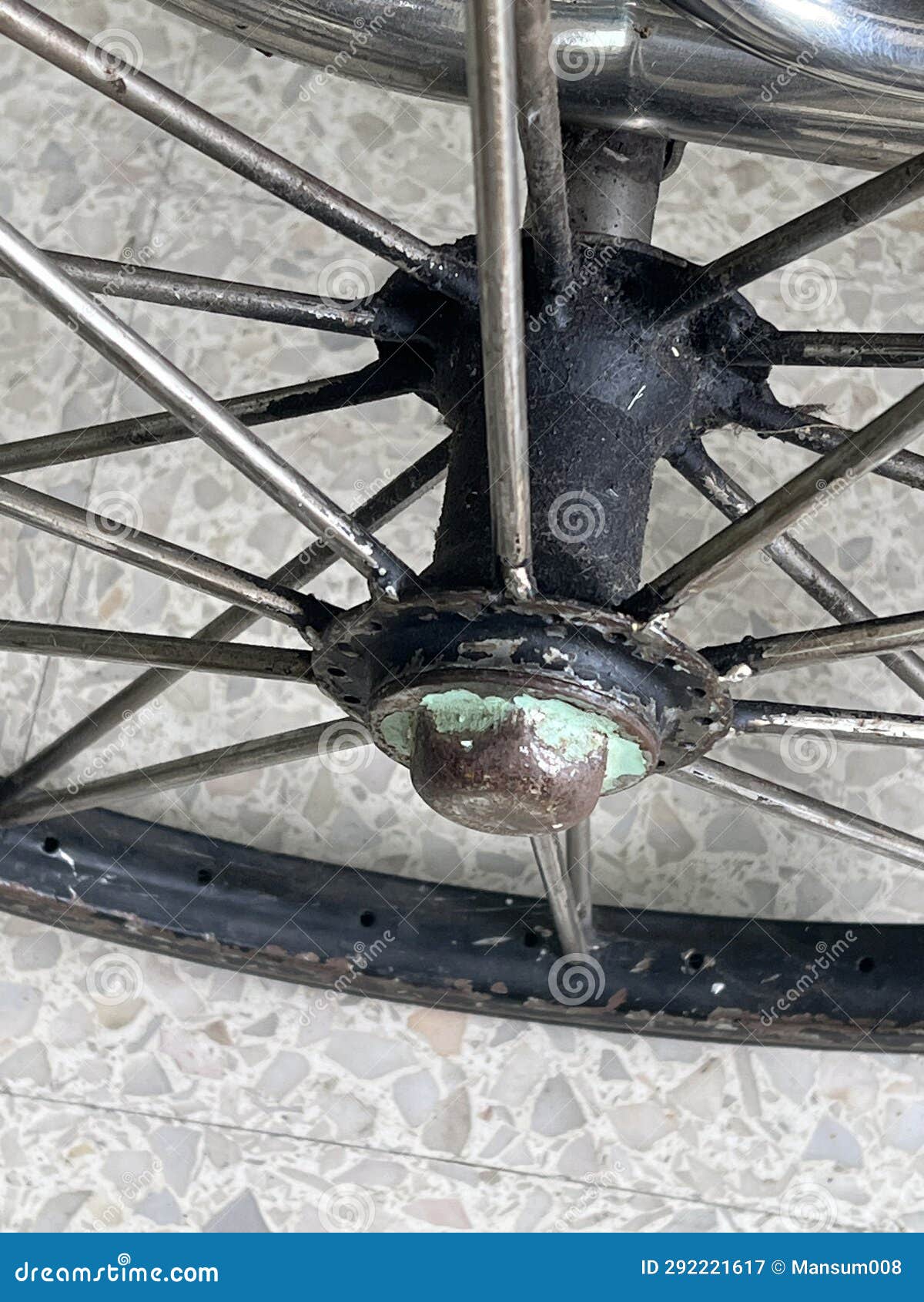 Bicycle Wheel on the Ground Stock Image - Image of transport, biking ...