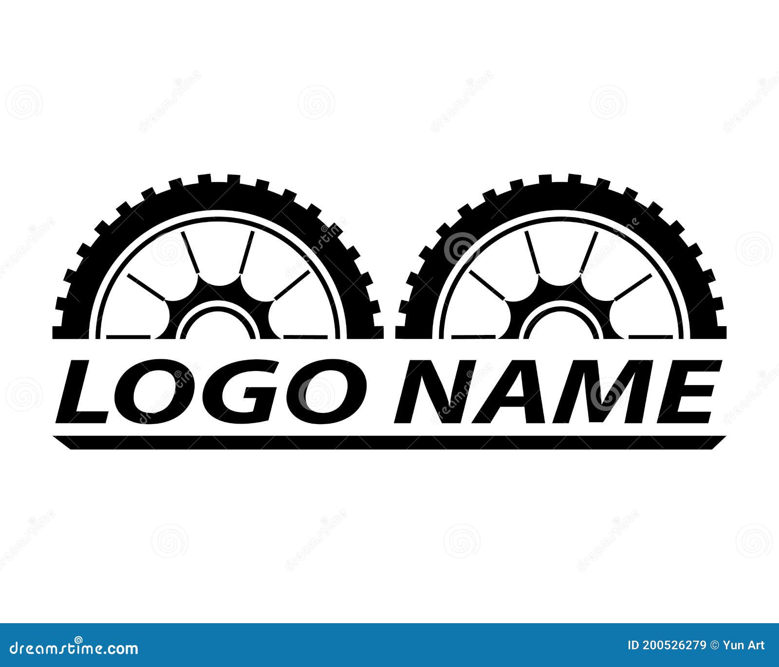 Bicycle Wheel Logo Template Vector Stock Illustration - Illustration of ...