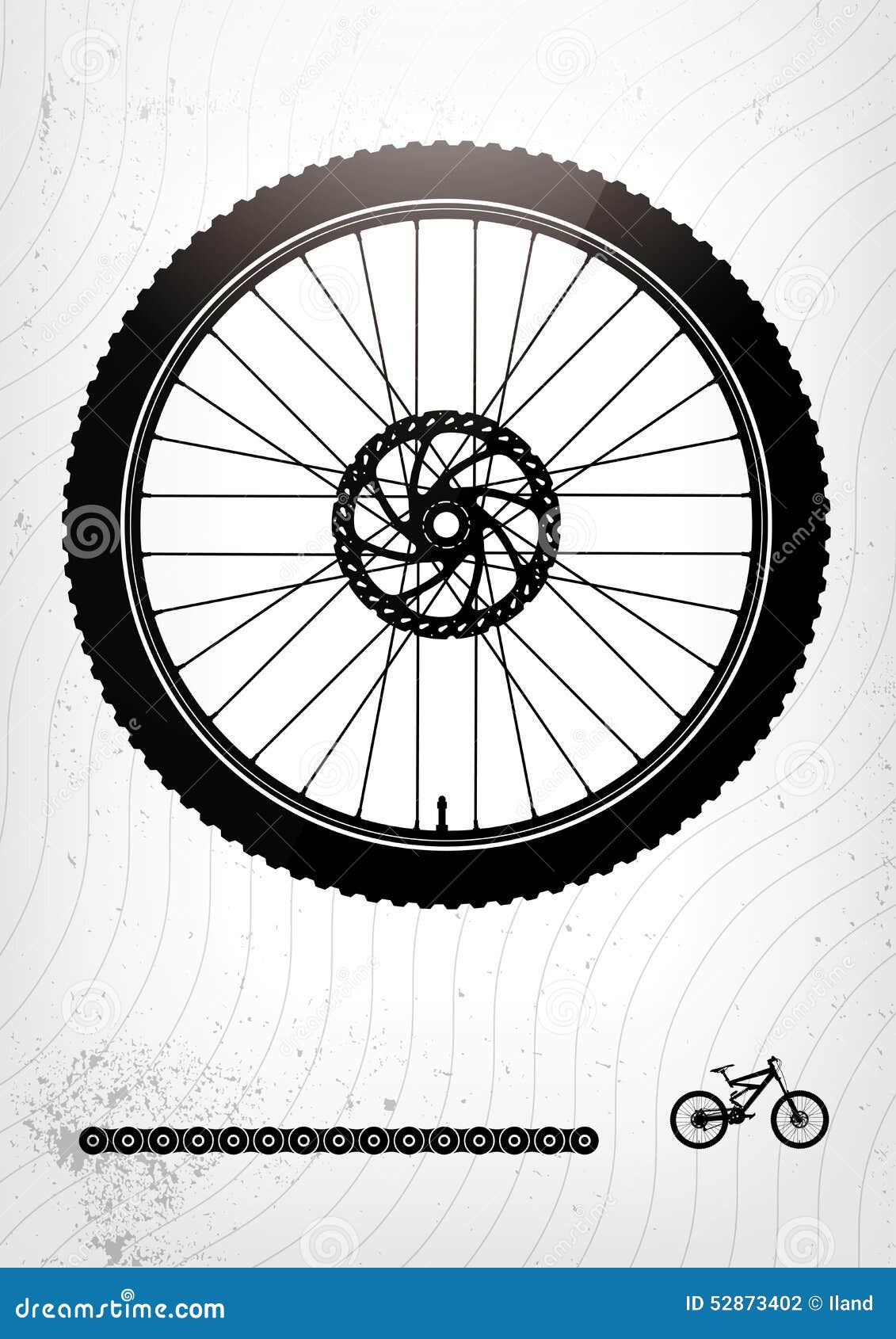 Bicycle Wheel. Poster Template Stock Vector - Illustration of ...