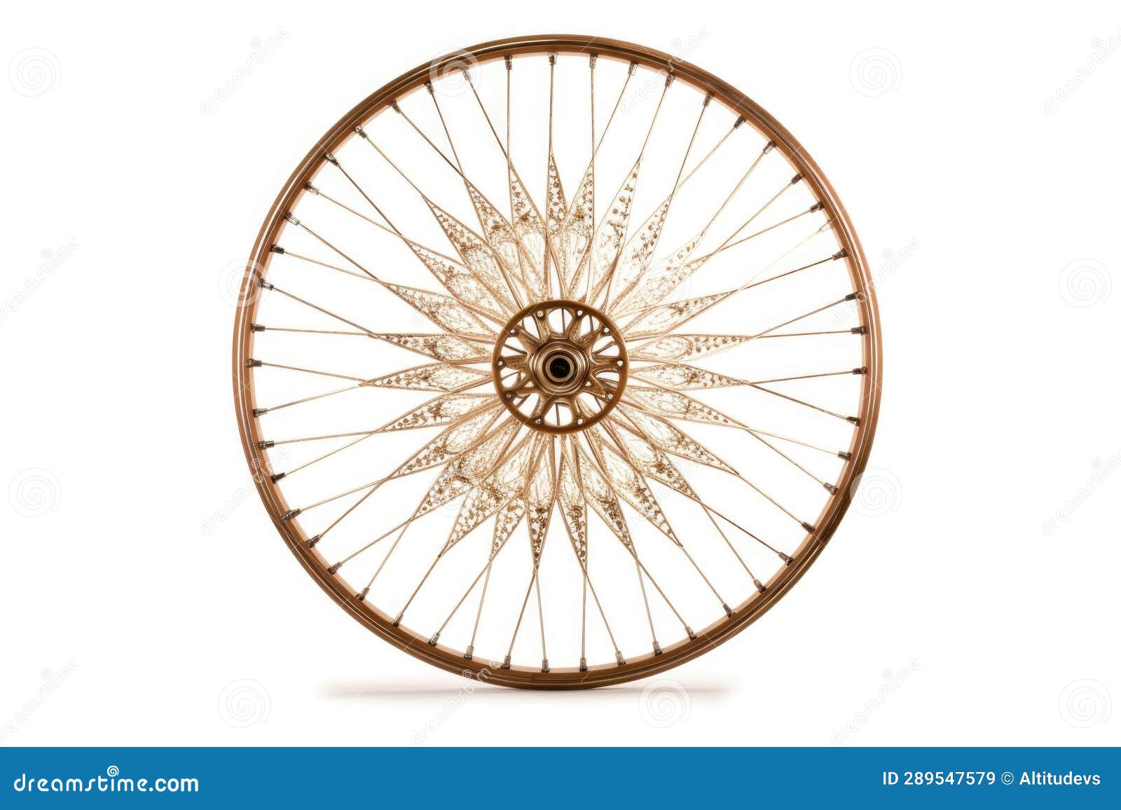 Bicycle Wheel with Spokes and Hub Isolated Stock Image - Image of ...