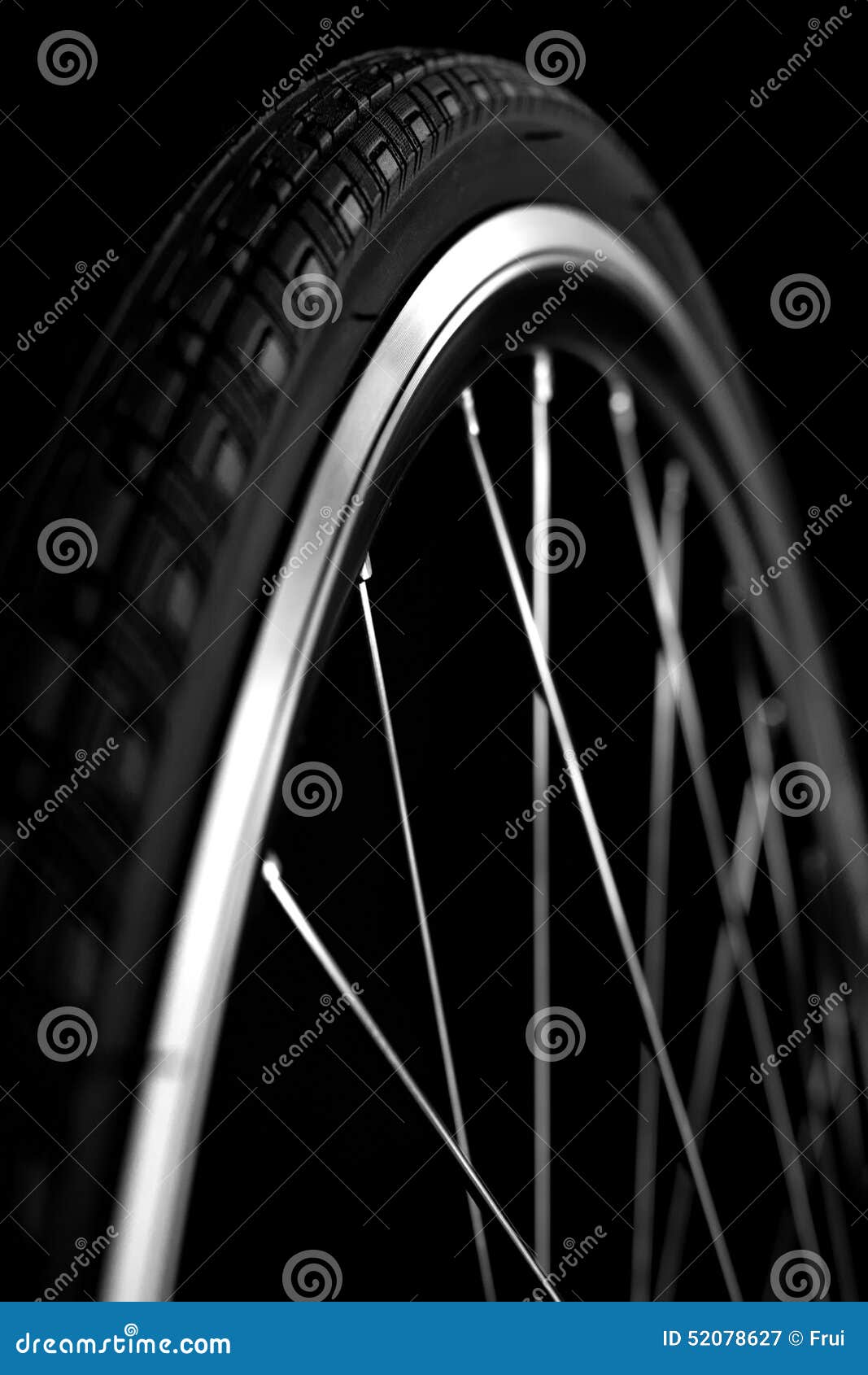 Bicycle wheel with tire stock image. Image of interlace - 52078627