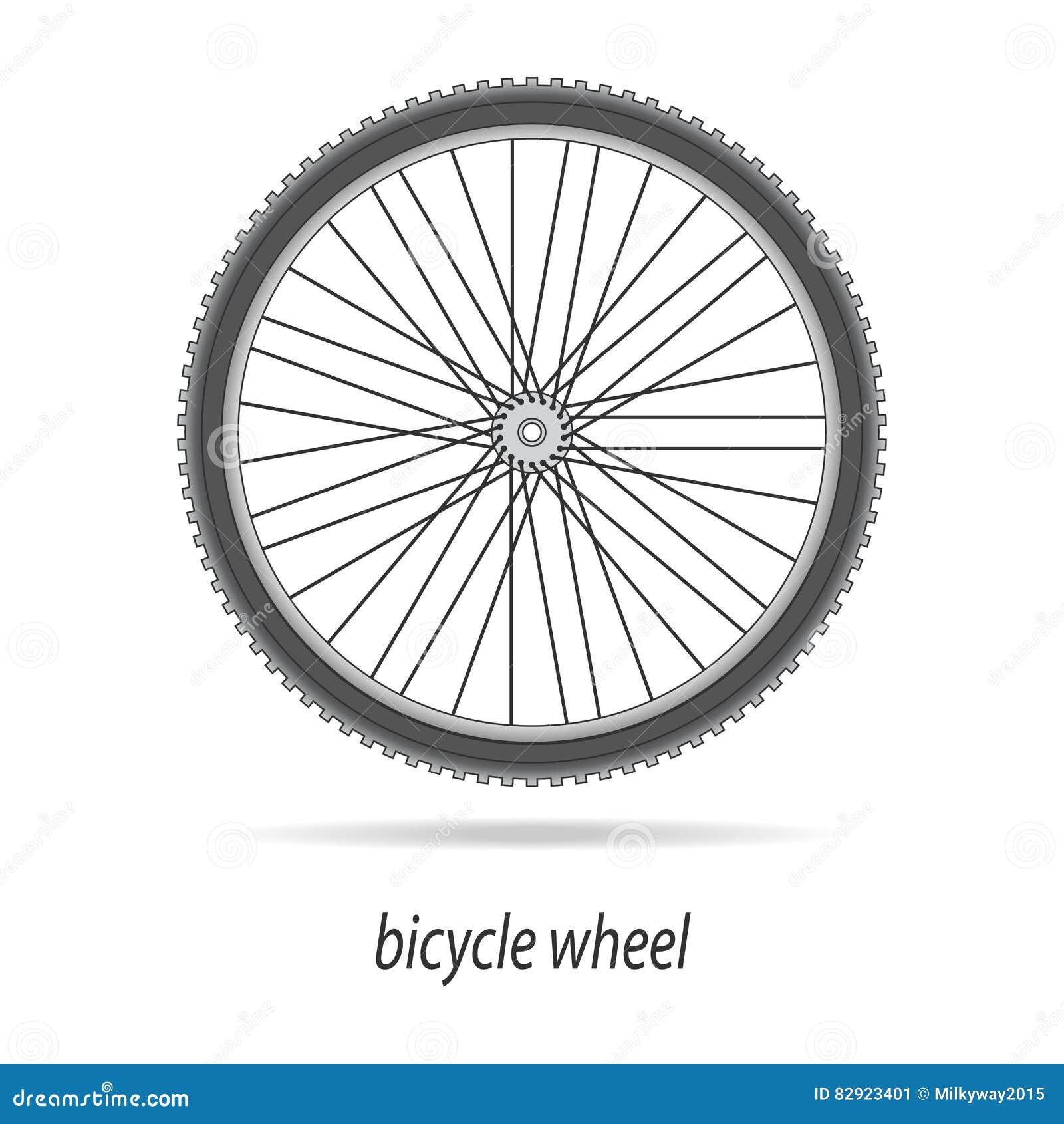 Bicycle Wheel Vector Isolated. Stock Vector - Illustration of round ...