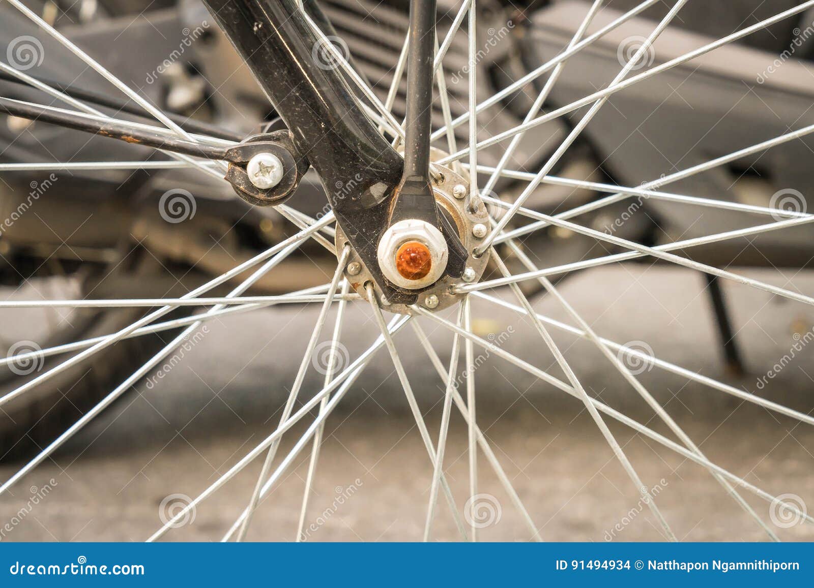 Bicycle wheel stock photo. Image of motion, spokes, steel - 91494934