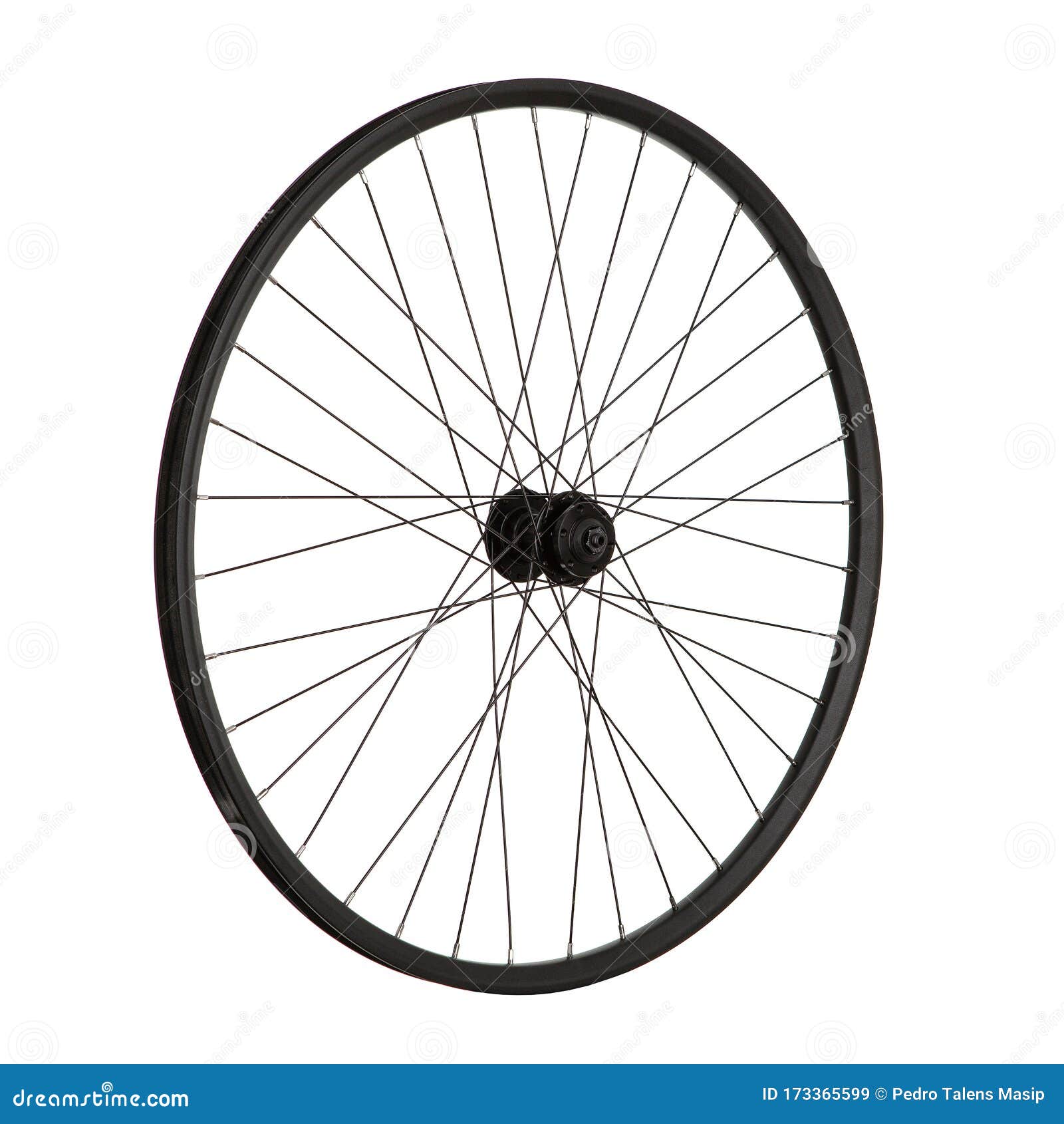 Bicycle Wheel on White Background Stock Image - Image of aluminum ...
