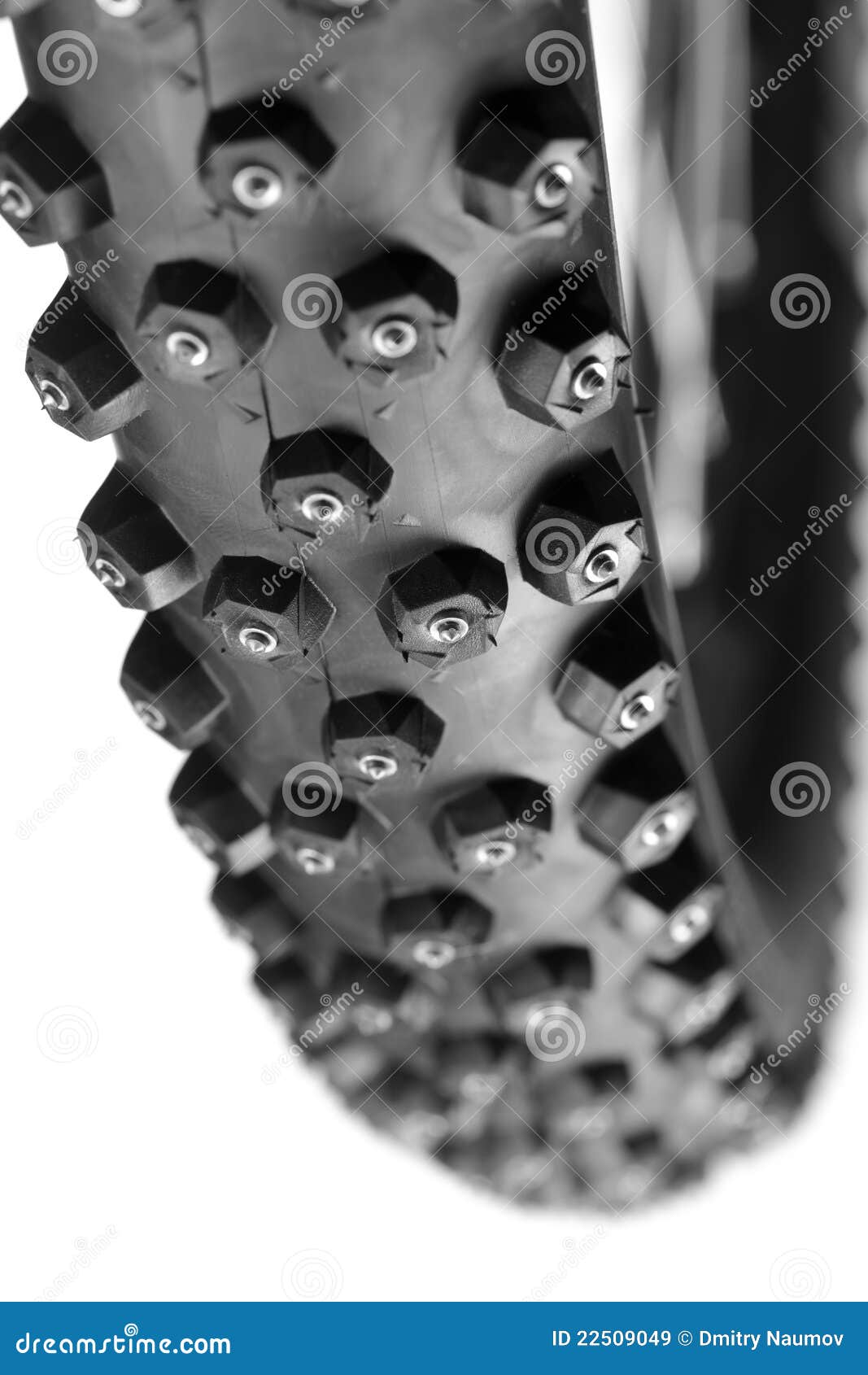 Bicycle Wheel with Winter Tyre Stock Image - Image of spike, safety ...