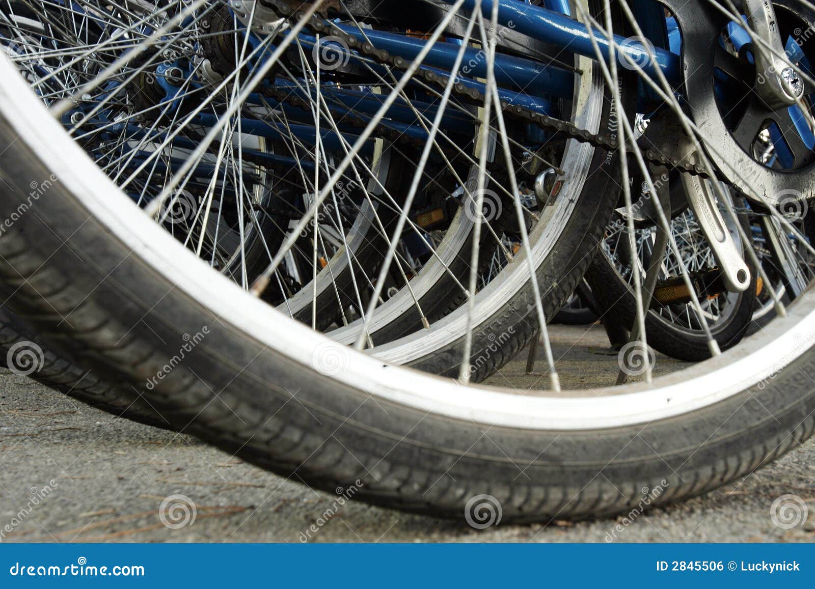 Bicycle wheels stock photo. Image of outdoor, indiarubber - 2845506