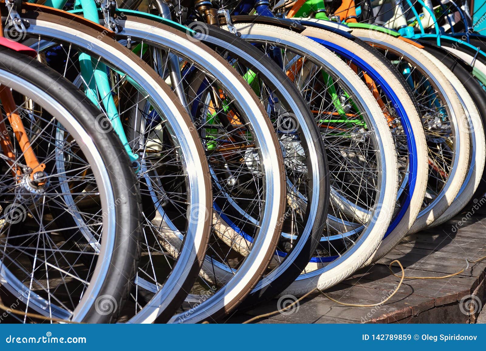 Bicycle wheels stock image. Image of travel, green, bicycle - 142789859
