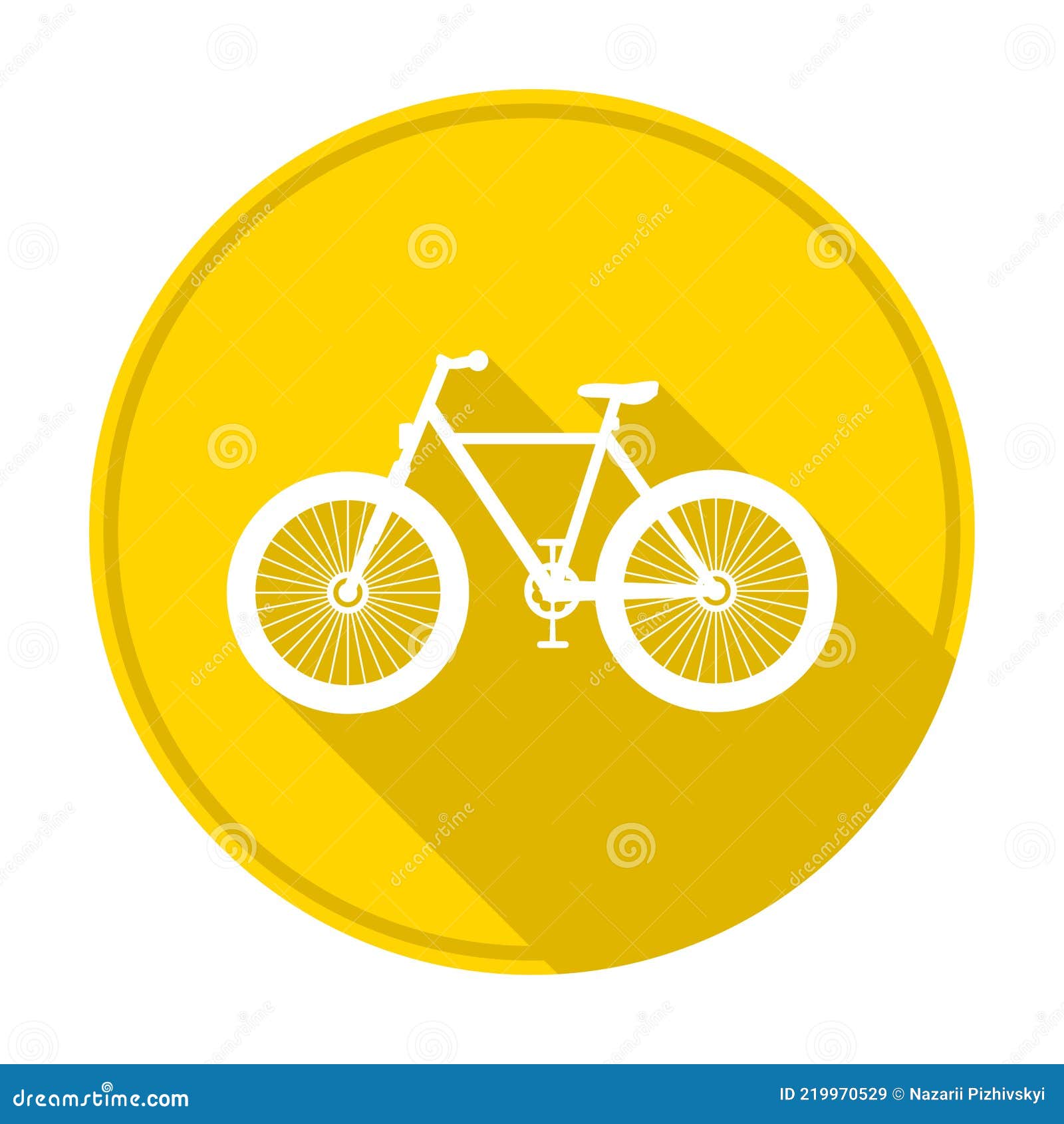 Bicycle Yellow Road Signs Vector Illustration | CartoonDealer.com #40380000