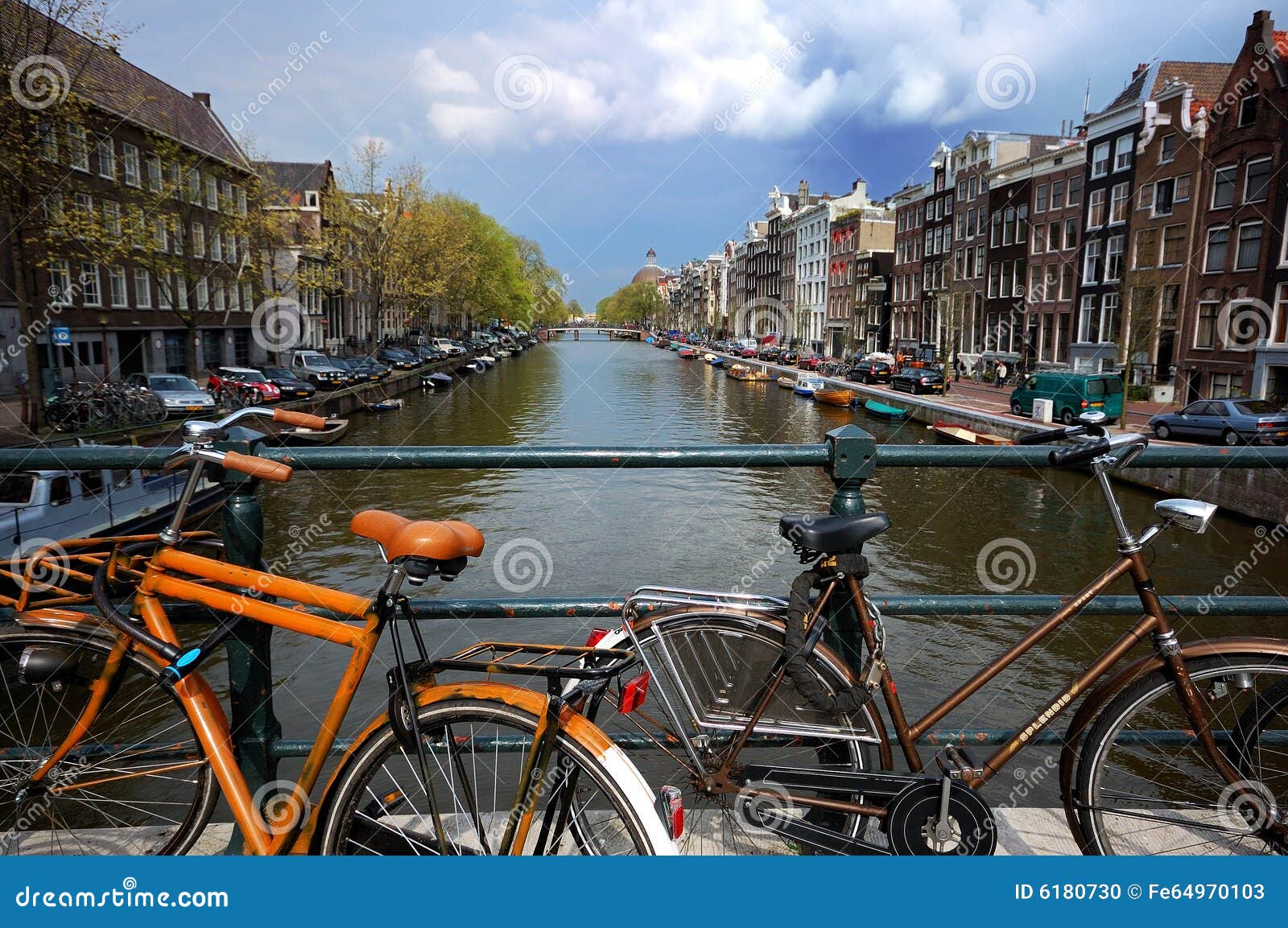Bicycles in Amsterdam stock photo. Image of amsterdam - 6180730
