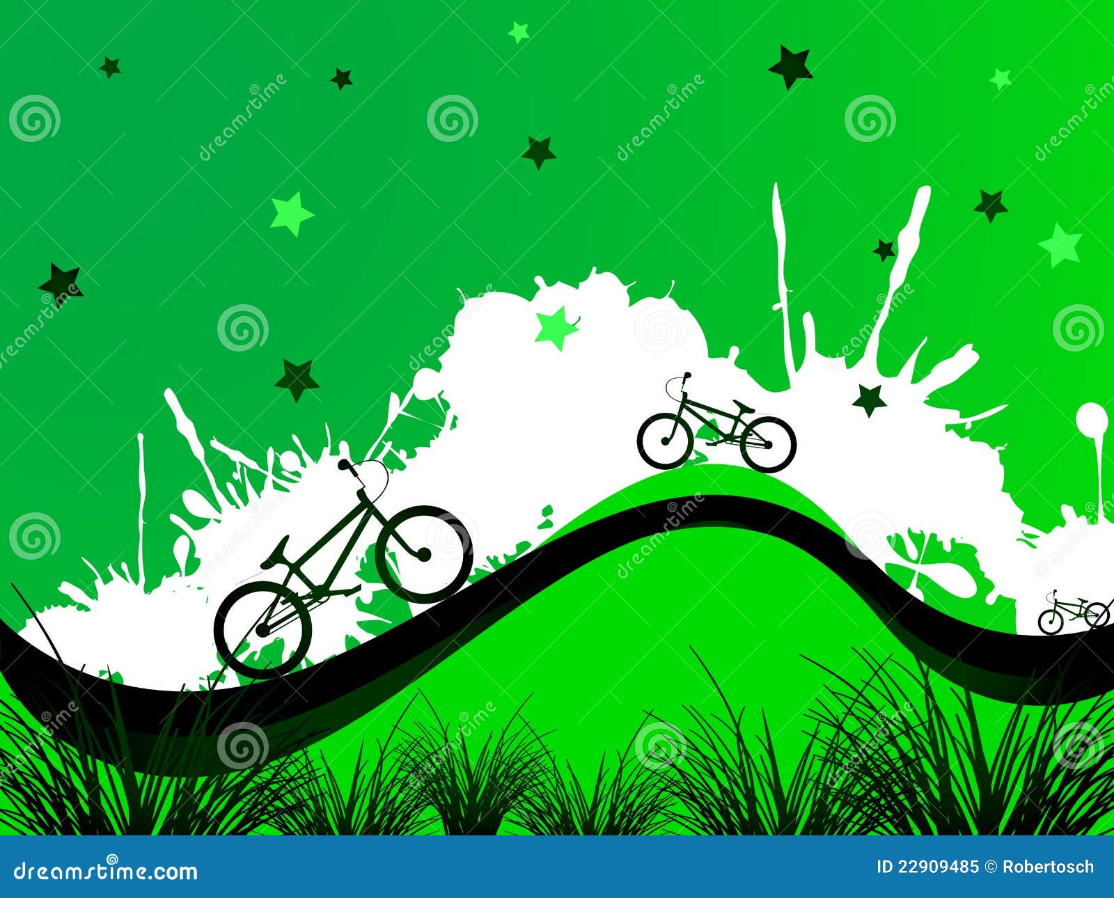 Bicycles background stock vector. Illustration of landscape - 22909485