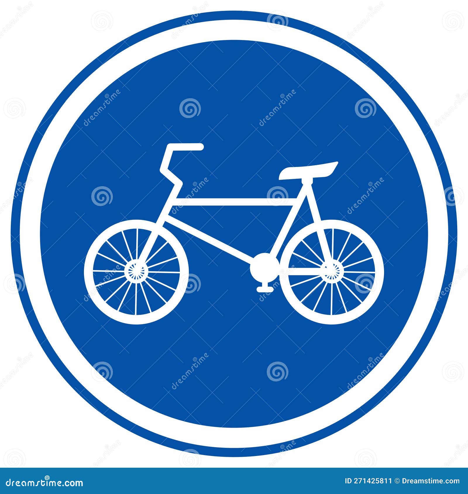 Bicycles Lane only Traffic Road Sign, Vector Illustration, Isolate on ...