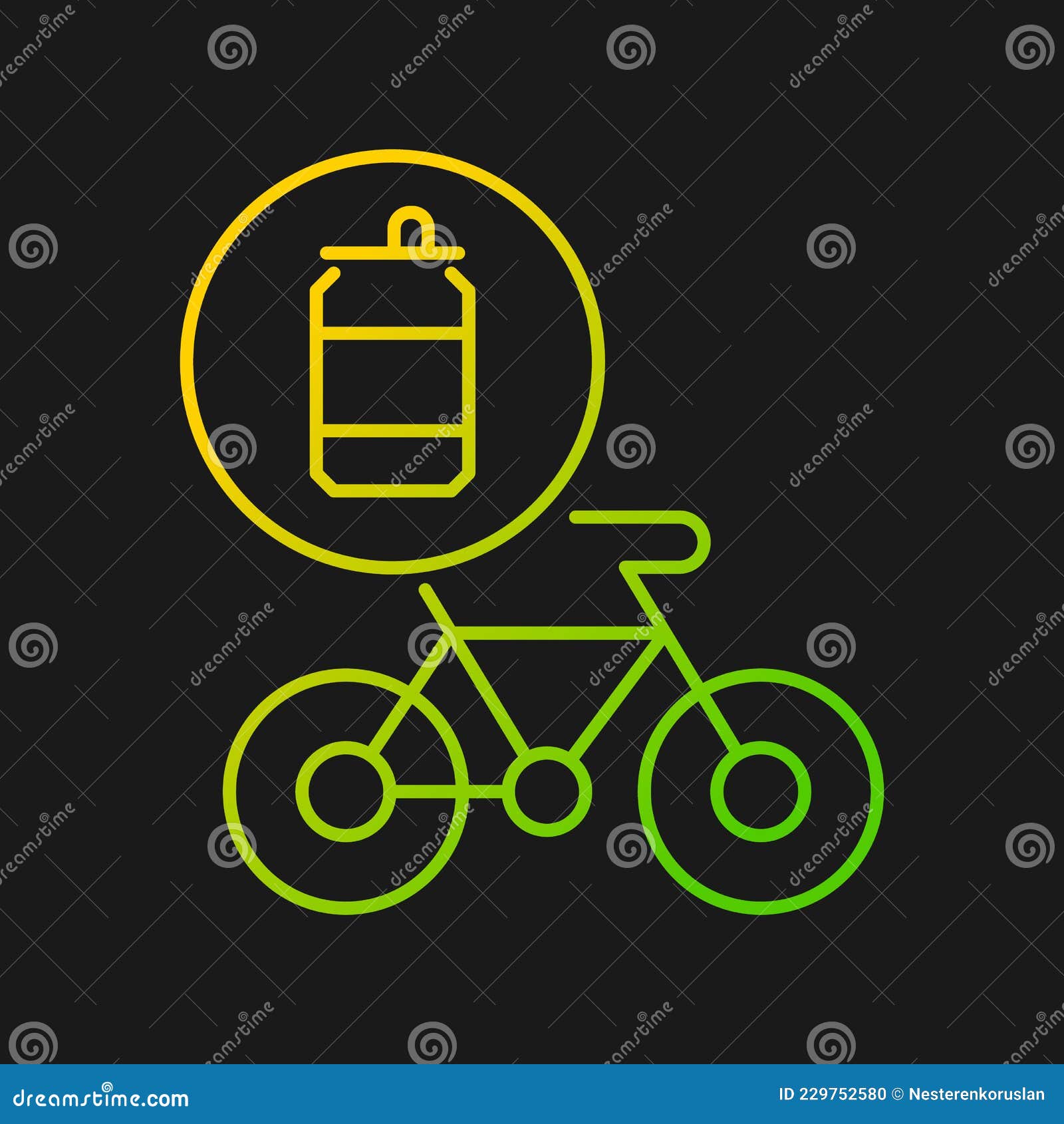 Steel Cans Landscape Metal Recycling Sign Icon Of 3 Types Color, Black ...