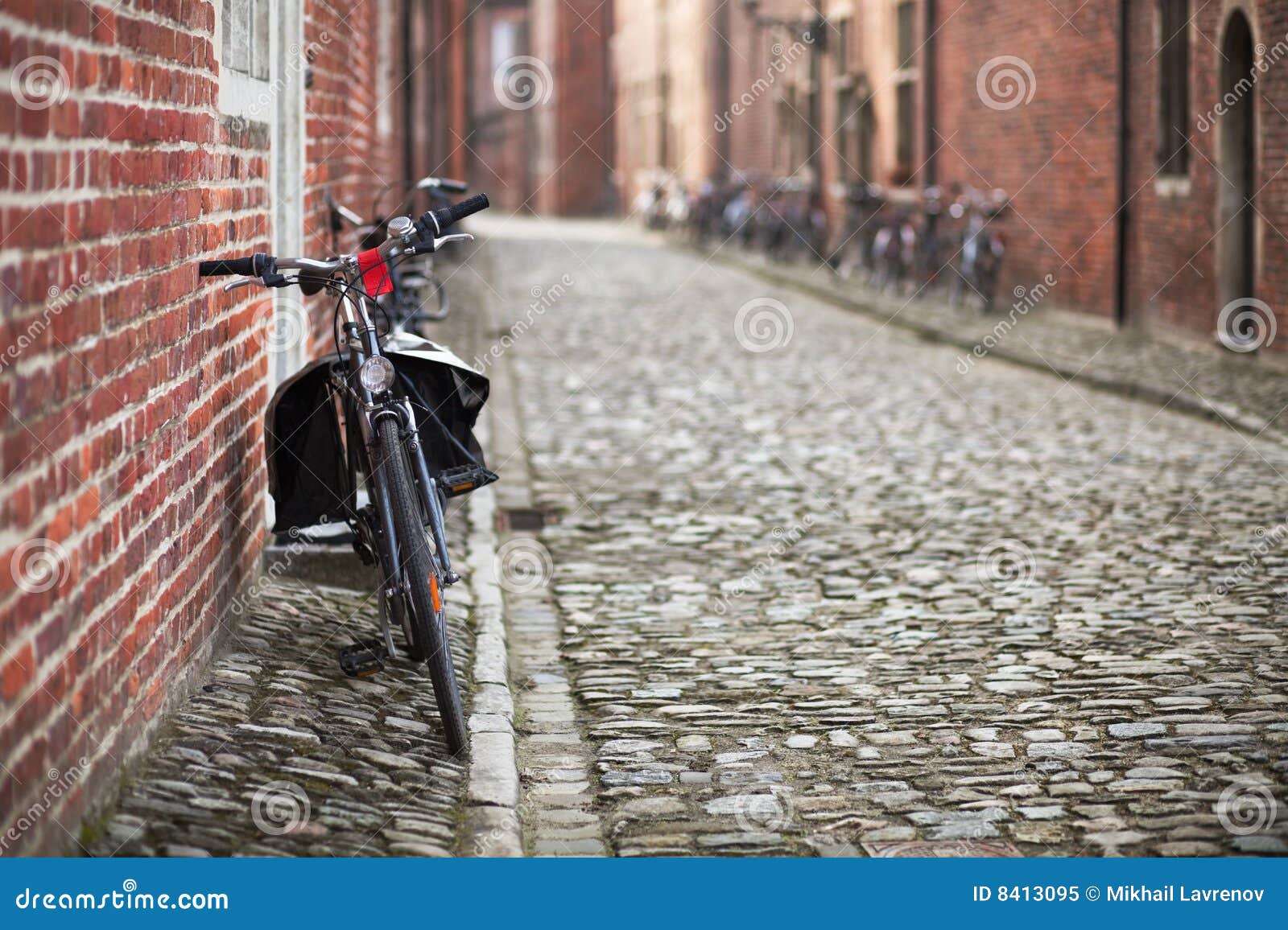 Bicycles on Medieval Street Stock Image - Image of medieaval, street ...