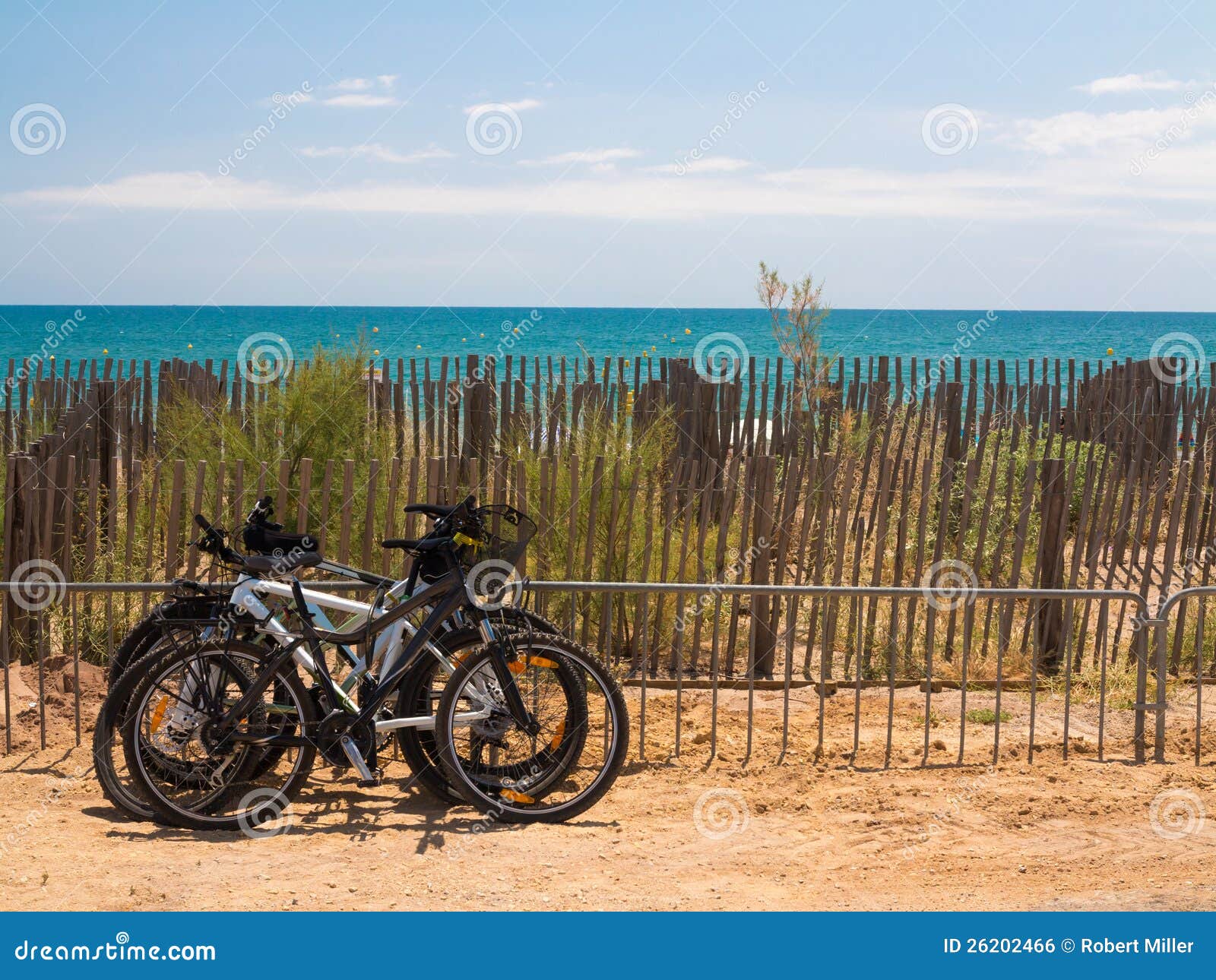 Bicycles by the ocean stock photo. Image of europe, ocean - 26202466