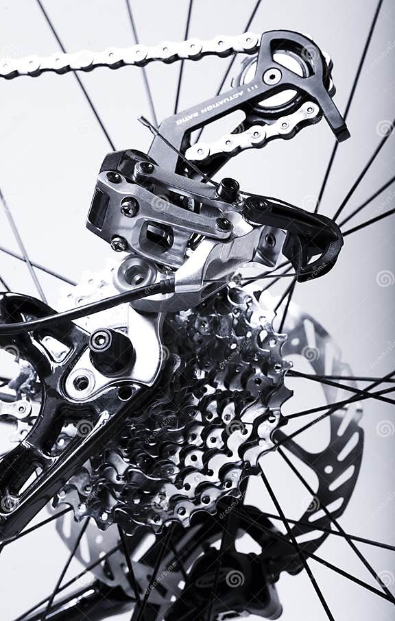 Bicycles Rear Gear Changing System Stock Photo - Image of linkage, bike ...