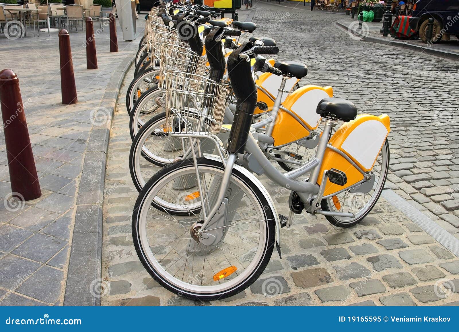 Bicycles rental stock image. Image of scene, traffic - 19165595