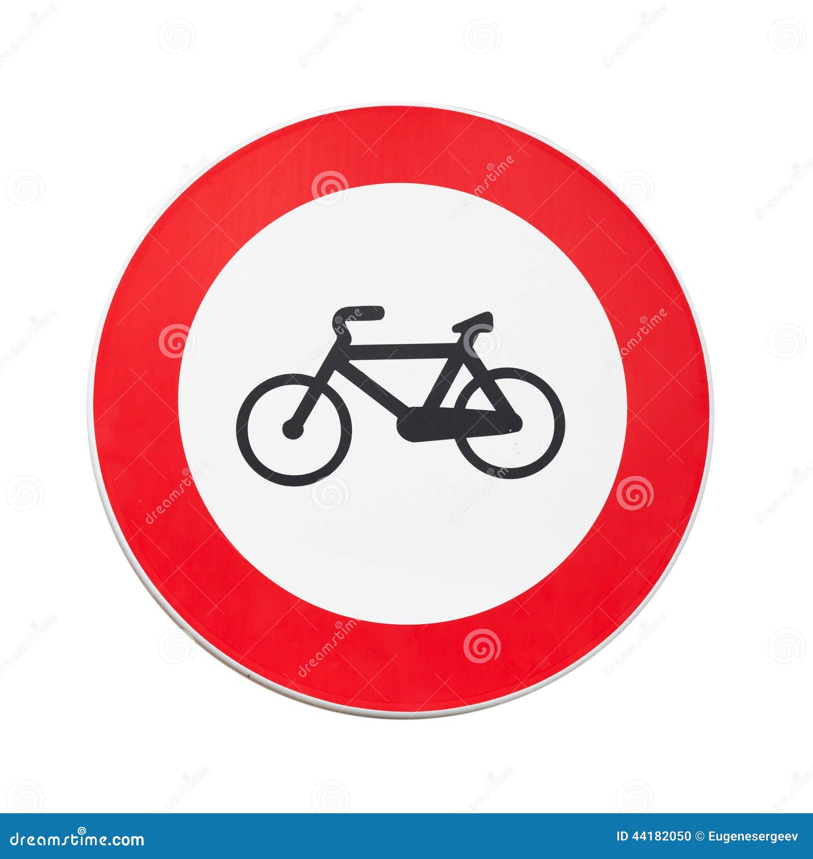 Bicycles Traffic Prohibited, Road Sign Isolated Stock Photo - Image of ...