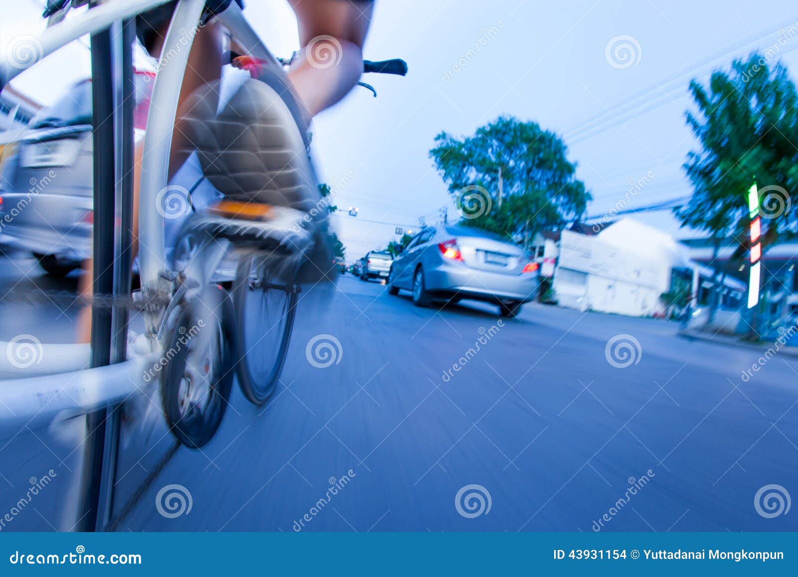 Bicycling in traffic stock photo. Image of blur, healthy - 43931154