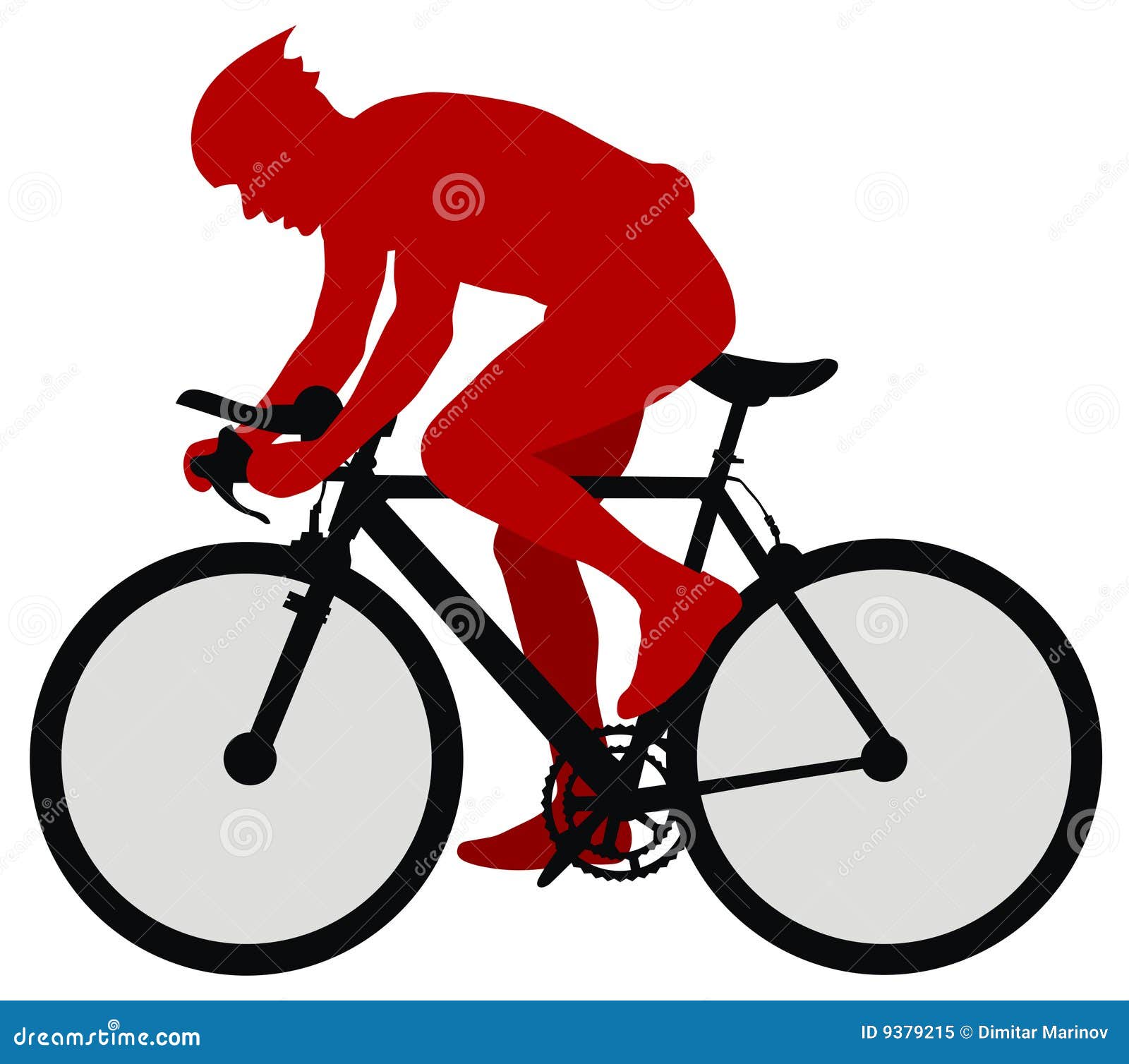 Bicyclist stock vector. Illustration of contest, outline - 9379215