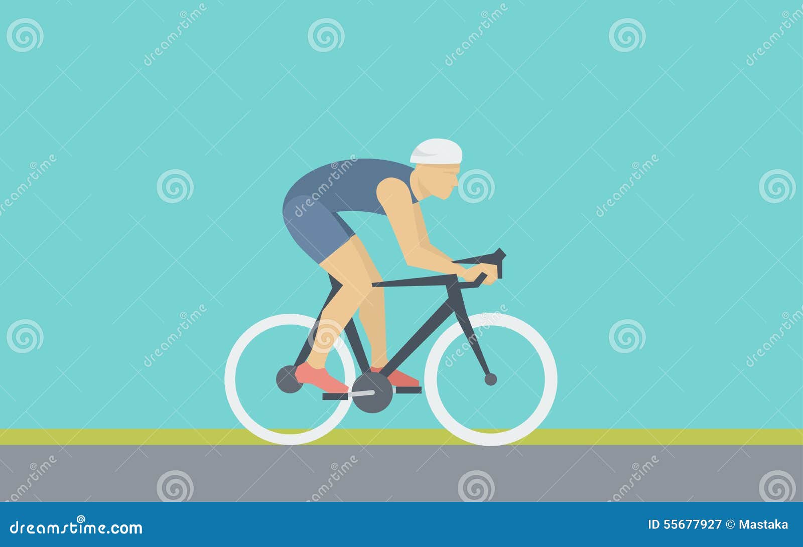 Bicyclist stock vector. Illustration of concept, adult - 55677927