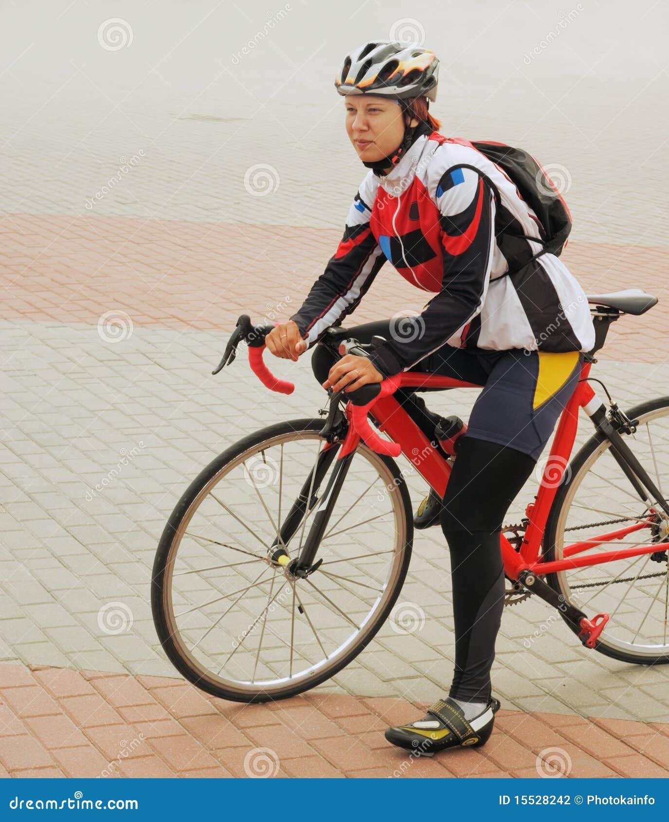 The bicyclist girl stock photo. Image of weariness, extrime - 15528242