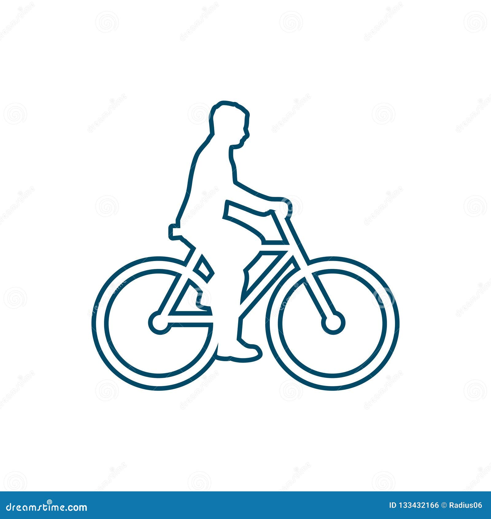 Bicyclist web icon stock vector. Illustration of action - 133432166