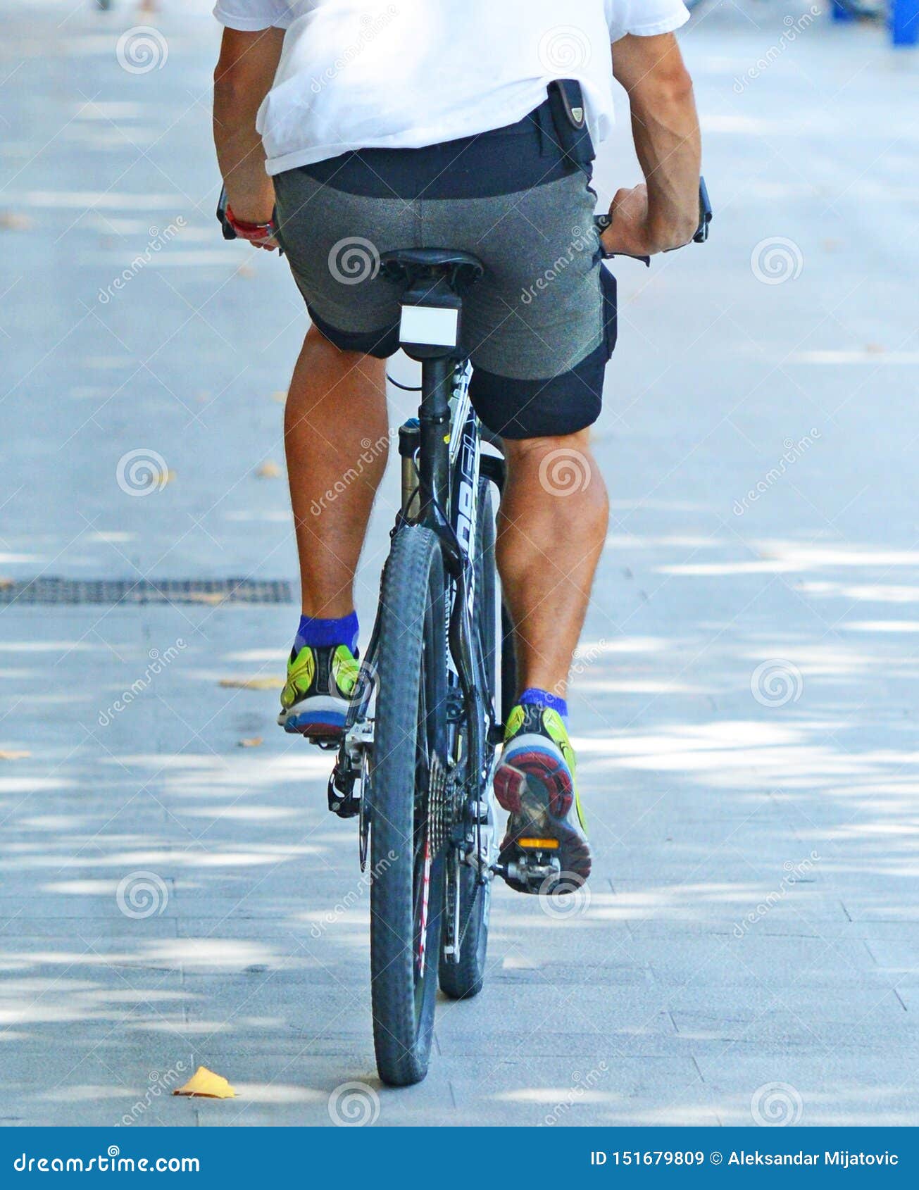 Bicyclist in traffic stock image. Image of blurred, commuting - 151679809