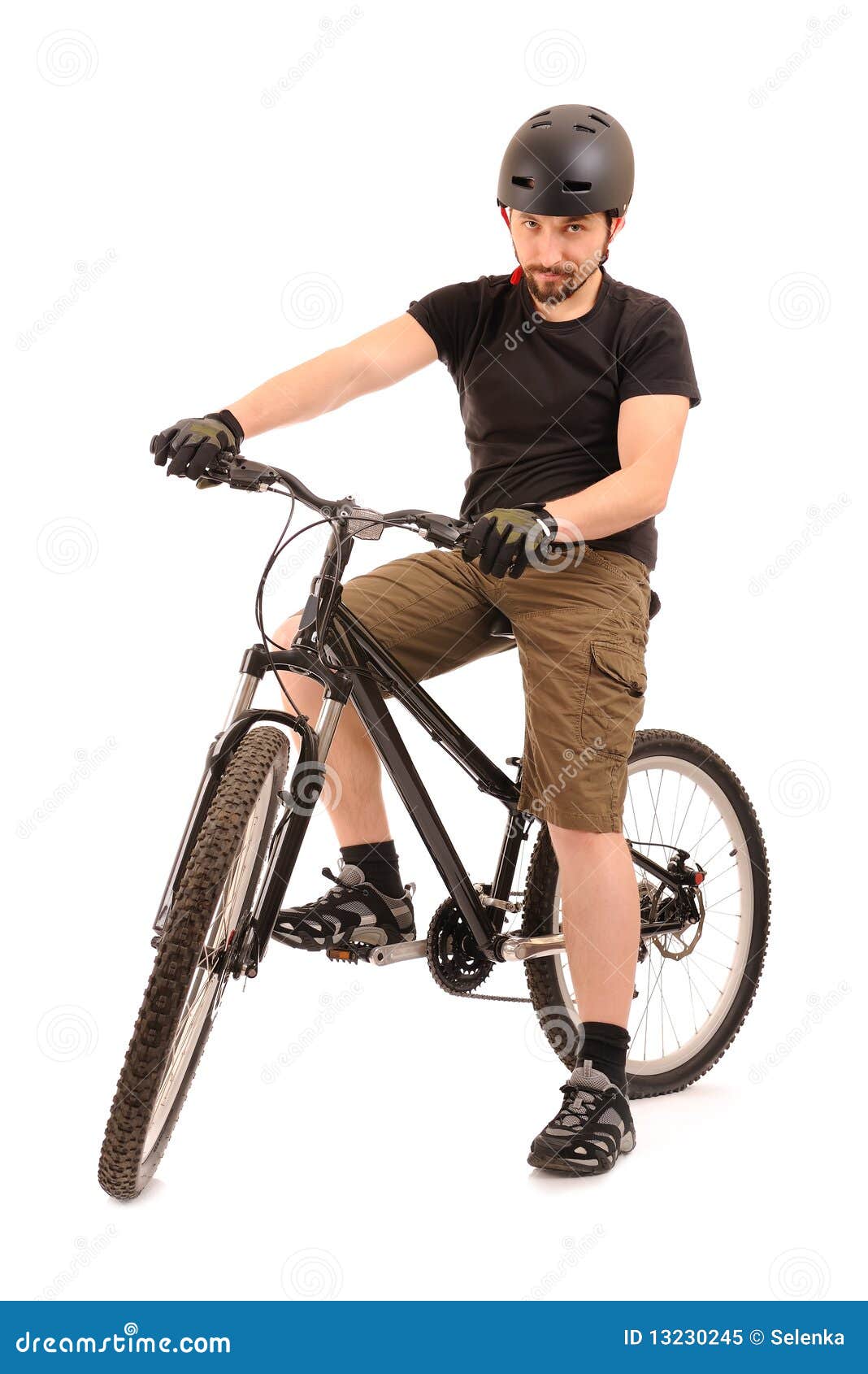 The bicyclist on white. stock image. Image of race, hearty - 13230245
