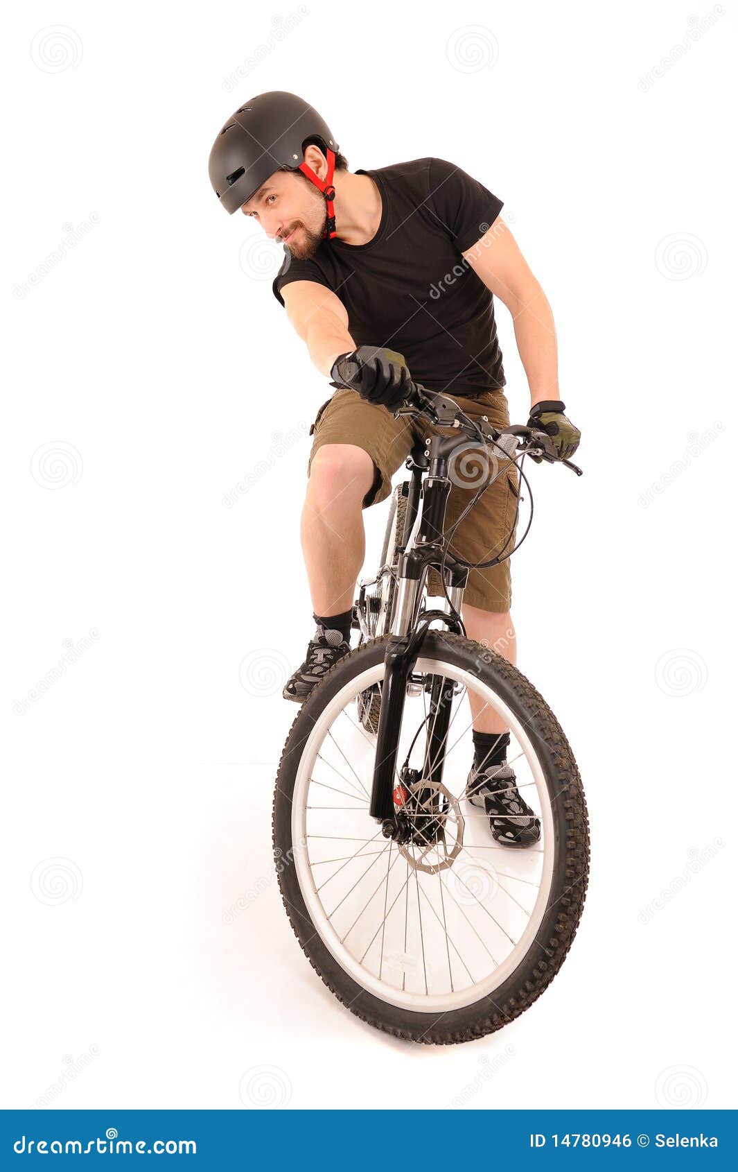 The bicyclist on white stock photo. Image of sporting - 14780946