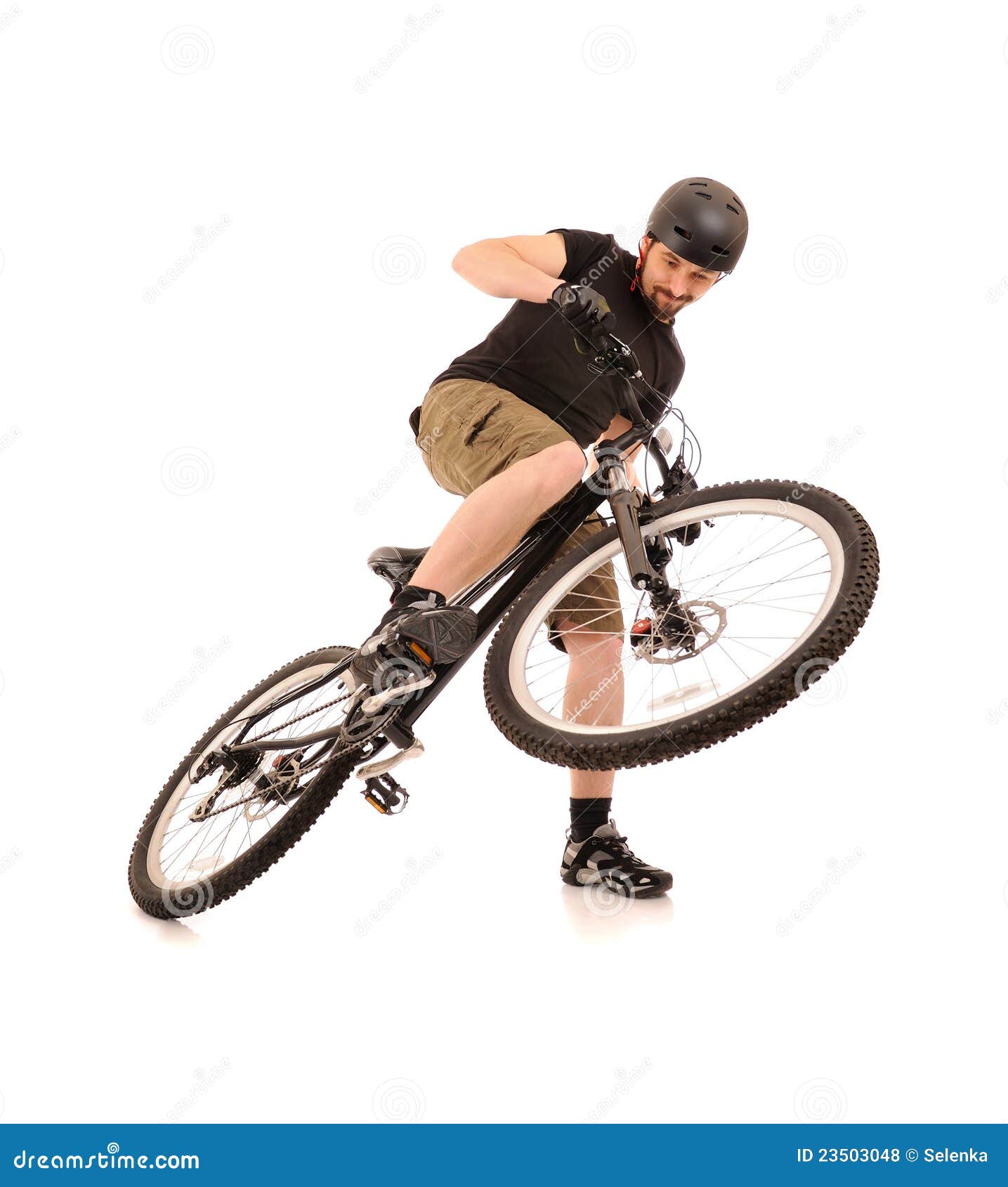 The bicyclist on white. stock photo. Image of cyclist - 23503048