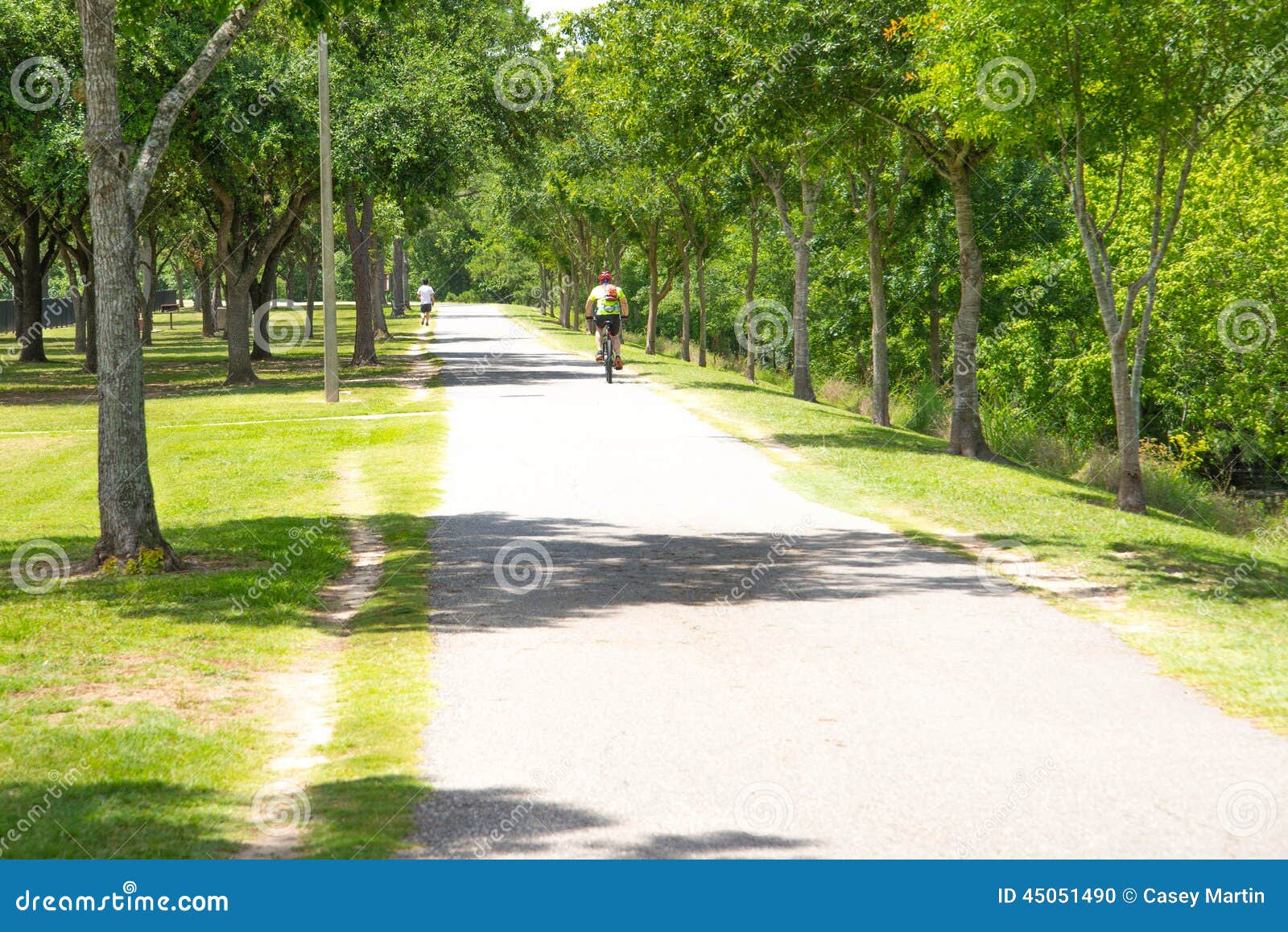 Bicyclists Riding on a Bike Path Stock Photo - Image of trail, bike ...