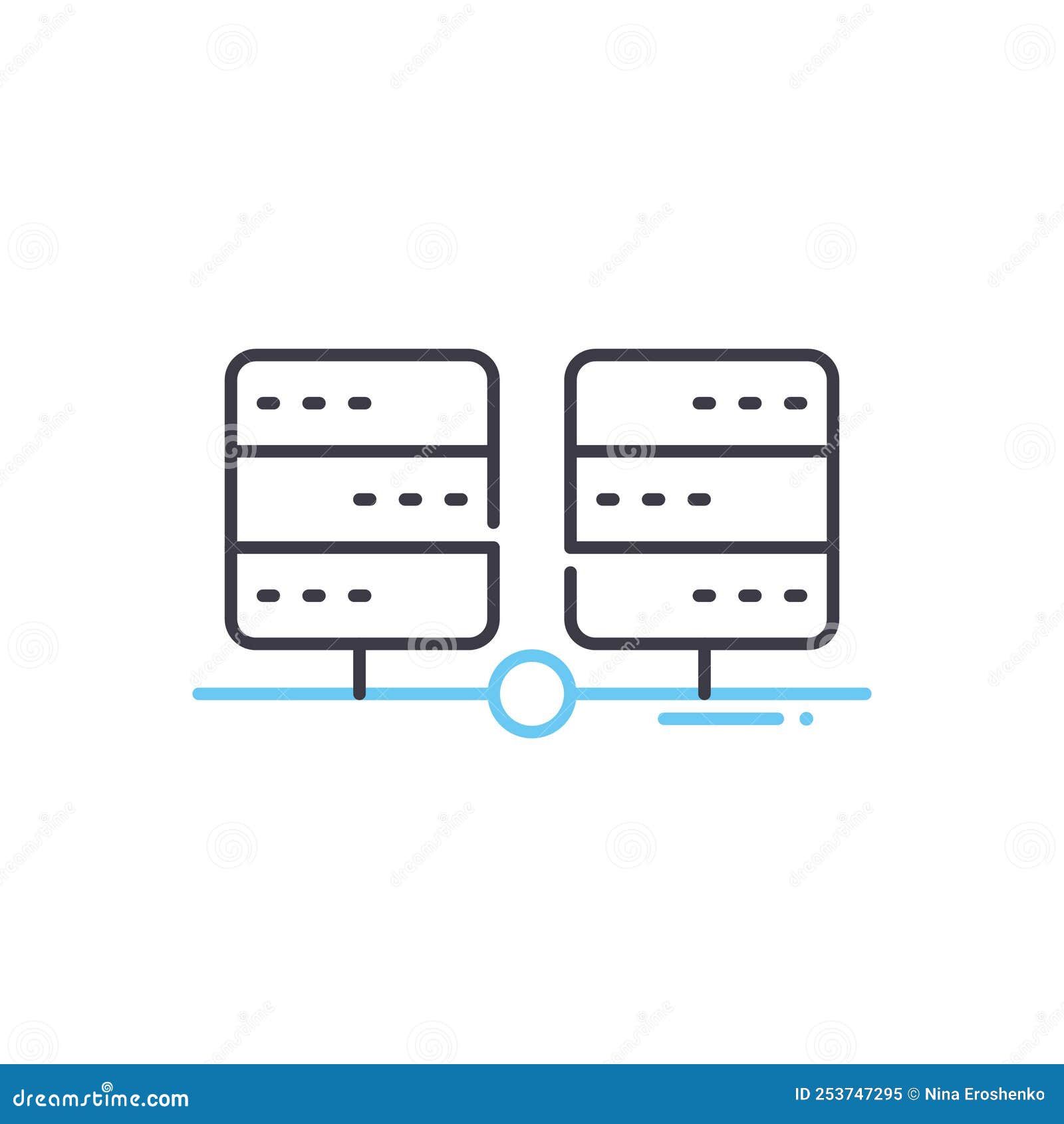 Bid Data Line Icon, Outline Symbol, Vector Illustration, Concept Sign ...