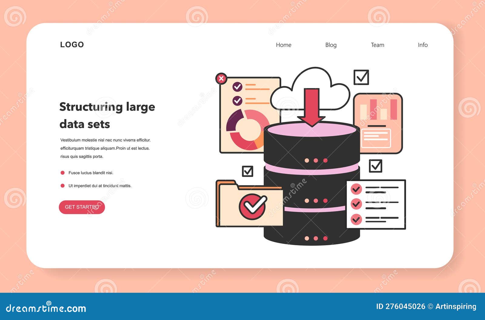 Bid Data Structuring Web Banner or Landing Page. Data Optimization ...