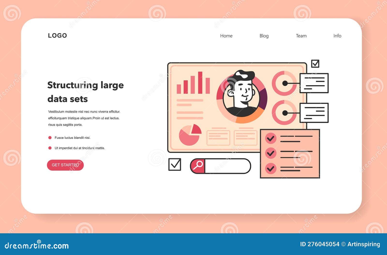Bid Data Structuring Web Banner or Landing Page. Data Optimization ...