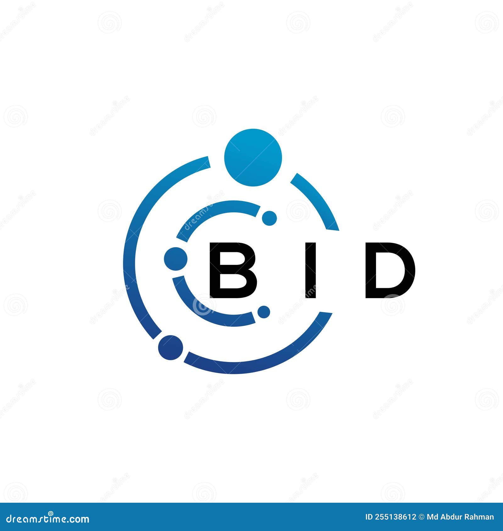 BID Letter Logo Design on White Background. BID Creative Initials ...