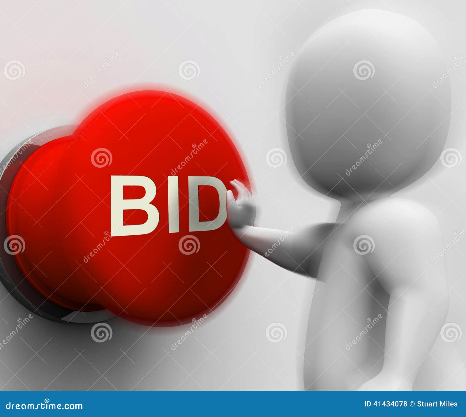 Bid Pressed Shows Auction Bidding And Reserve Royalty-Free Stock Image ...