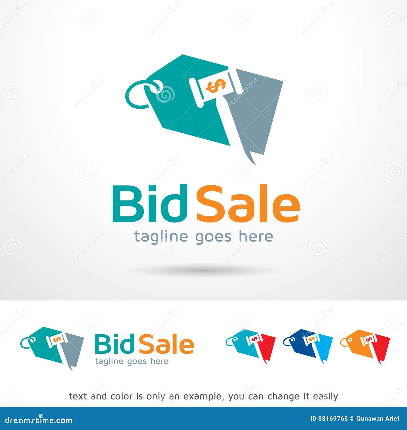 Bid Sale Logo Template Design Vector Stock Vector - Illustration of ...