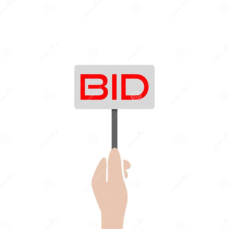 Bid sign or icon stock vector. Illustration of purchase - 139808464