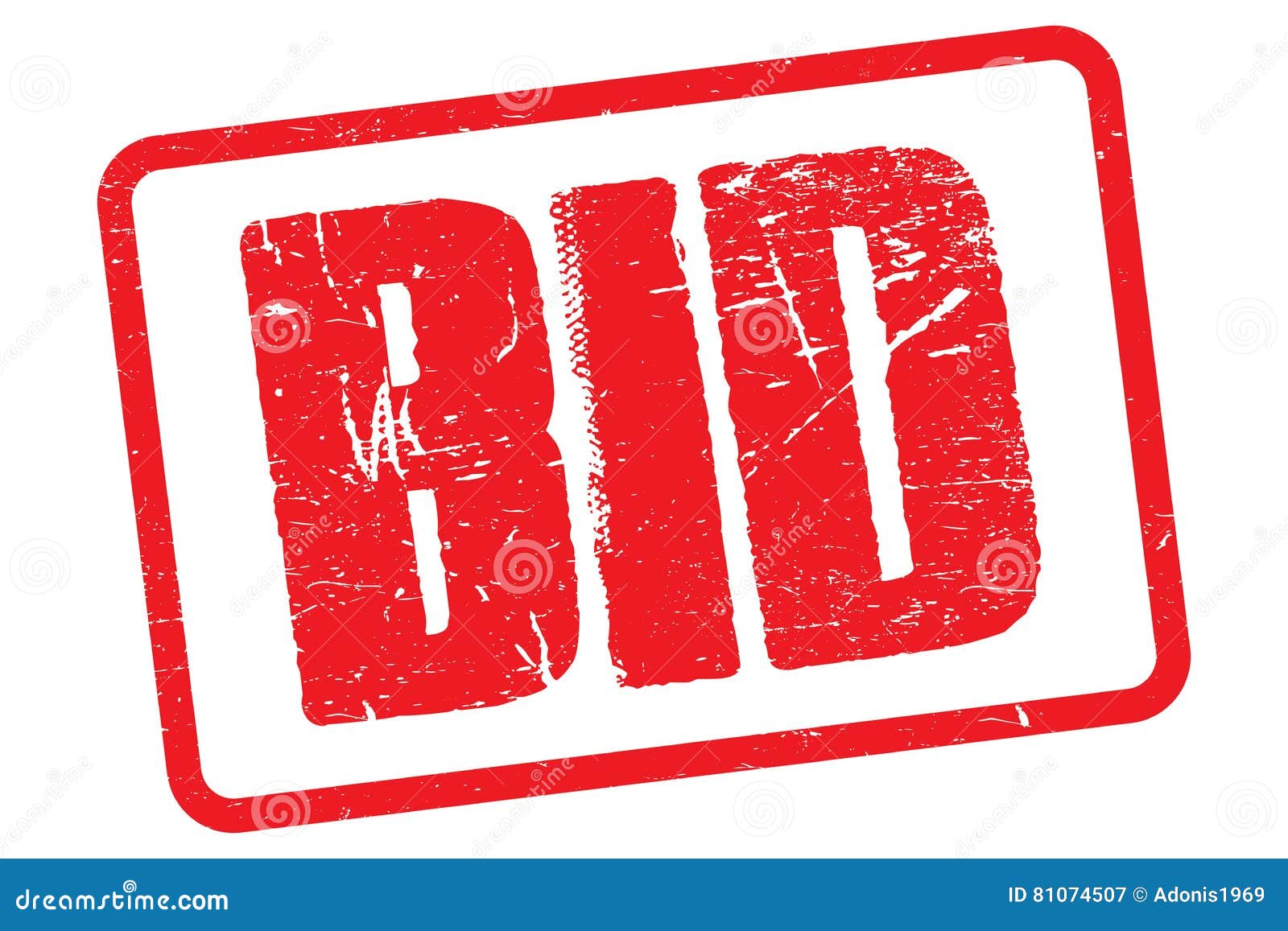 Bid stamp stock vector. Illustration of proposal, seal - 81074507