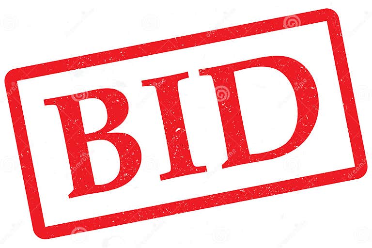 Bid Stamp stock vector. Illustration of bidding, auction - 97344560