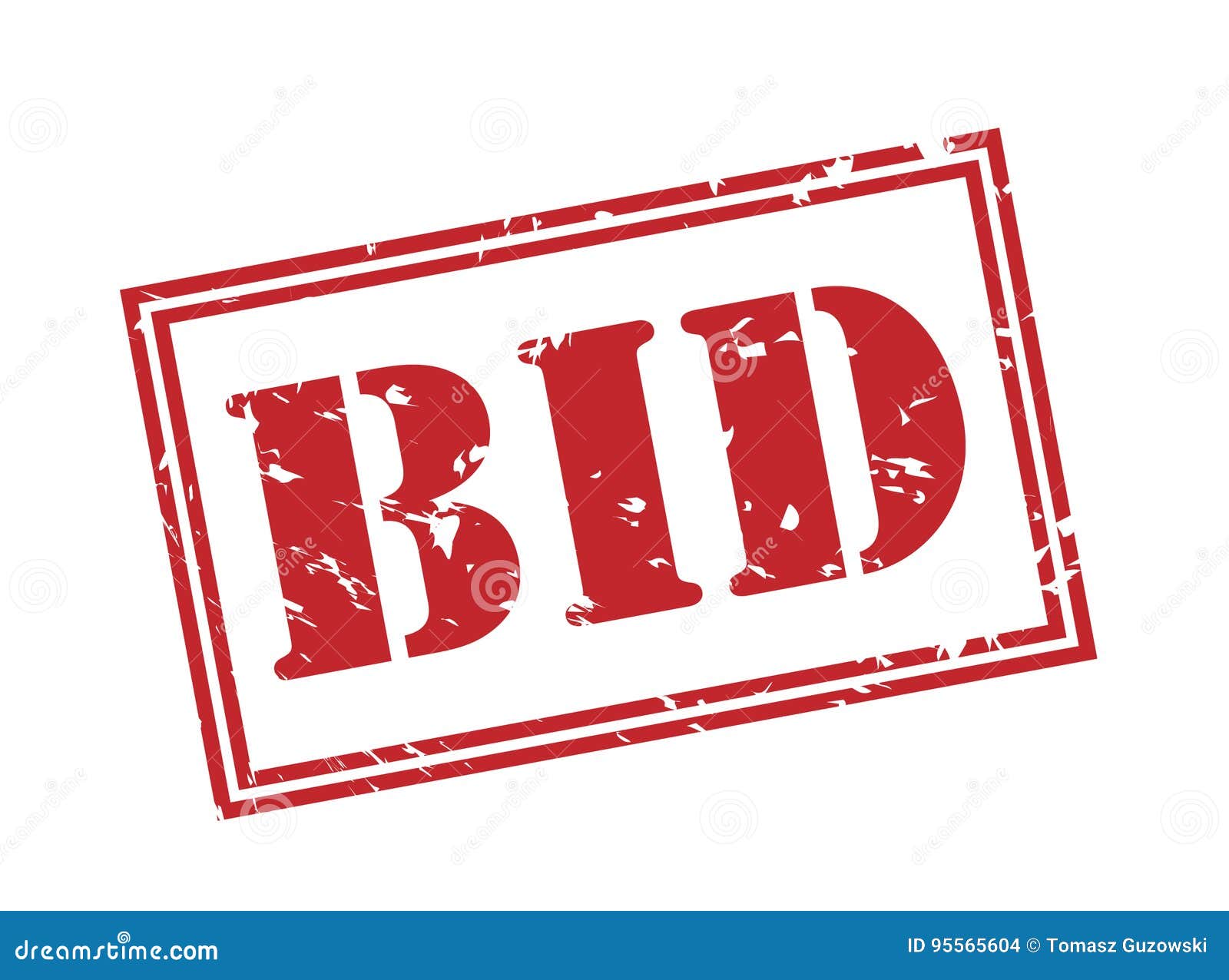 Bid Stamp on White Background Stock Illustration - Illustration of sign ...
