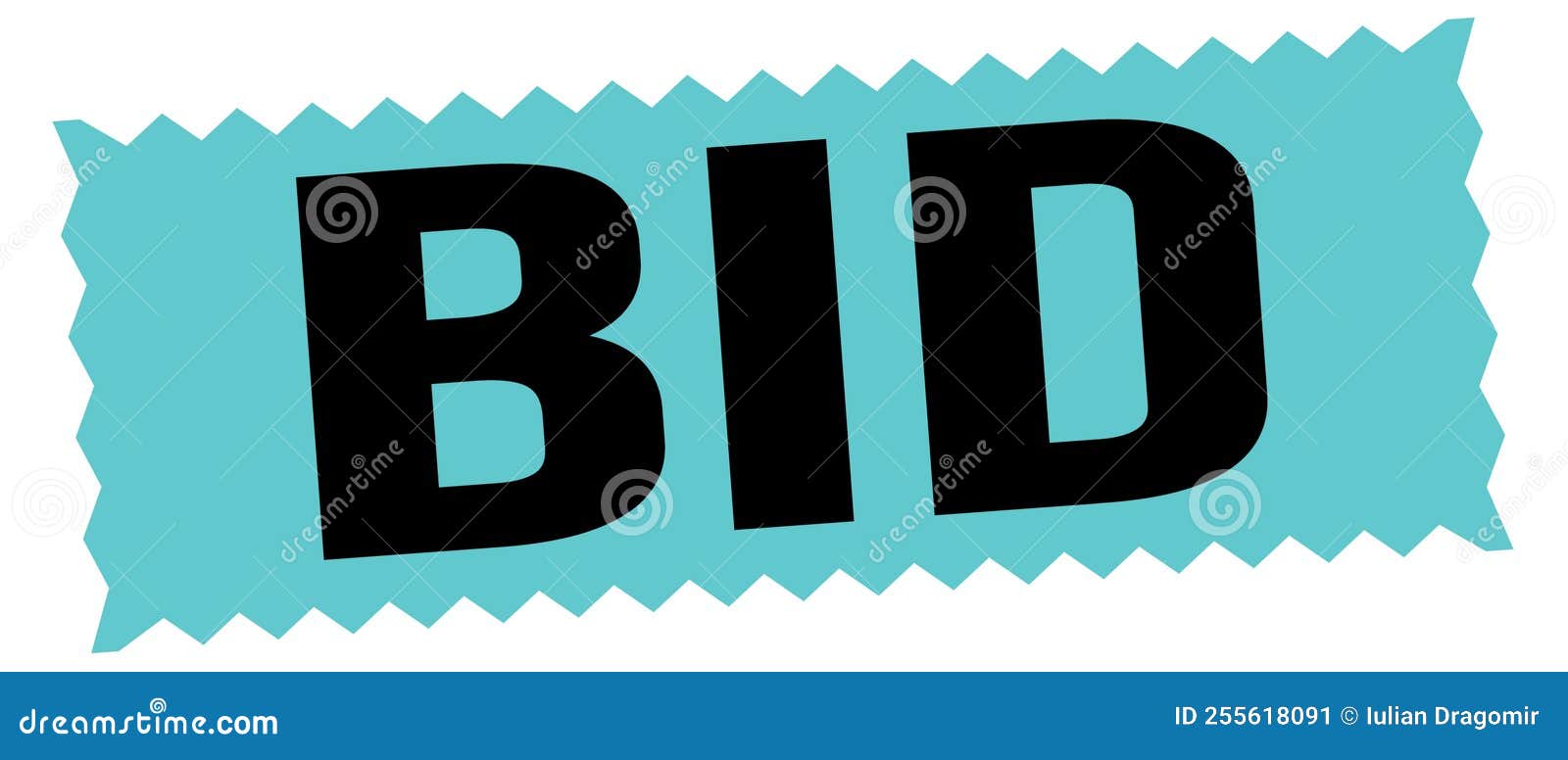BID Text Written on Blue-black Stamp Sign Stock Illustration ...